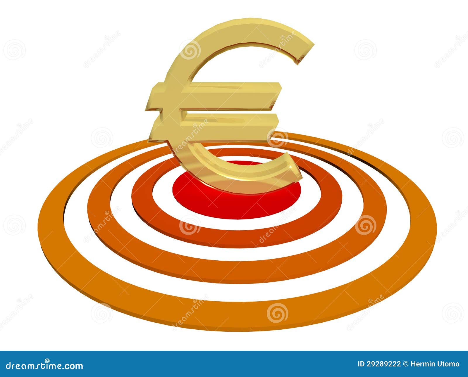 Euro on Target stock illustration. Illustration of bingo - 29289222