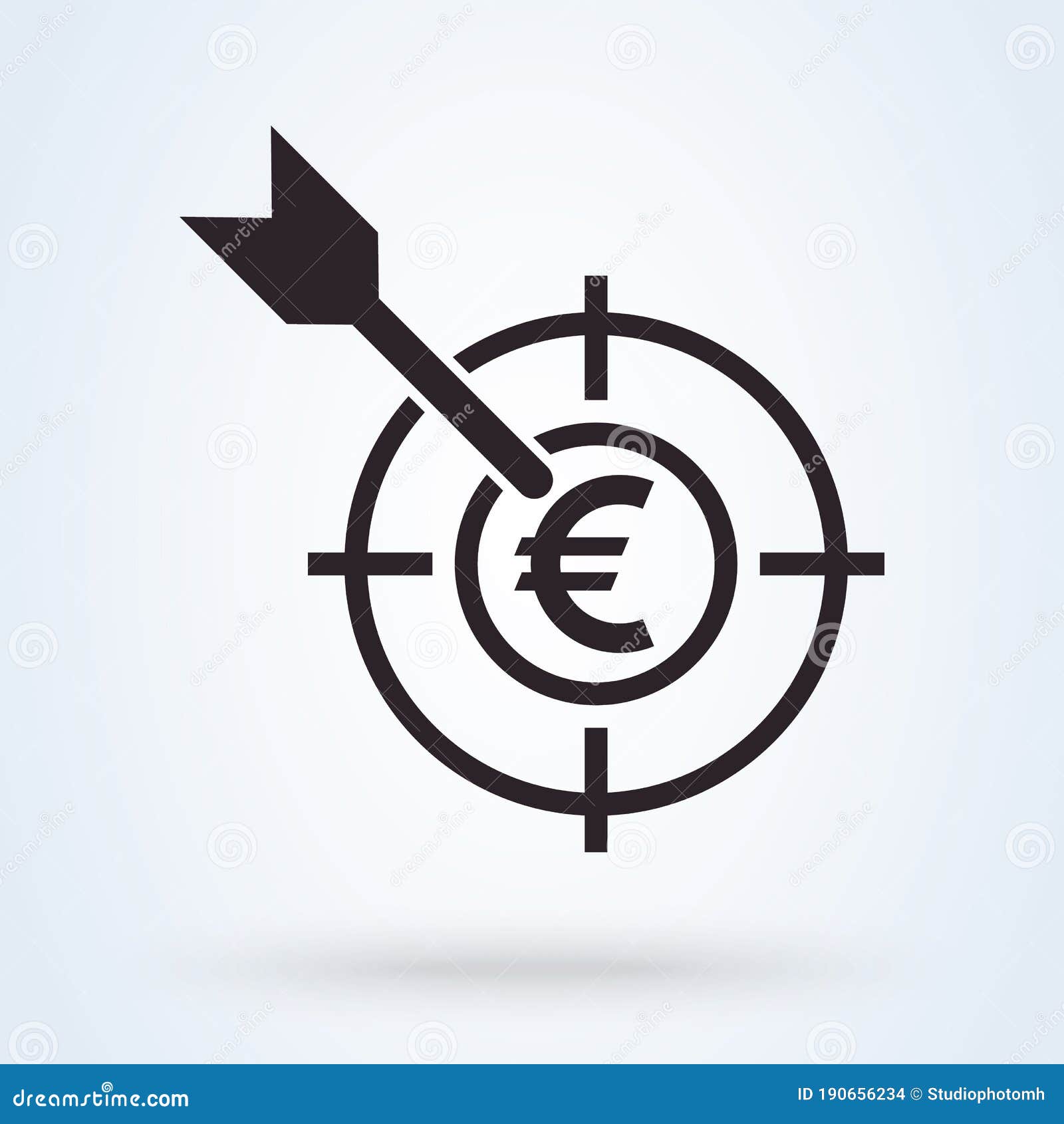 Euro Target. Vector Simple Modern Icon Design Illustration Stock Vector ... Euro Target. Vector Simple Modern Icon Design Illustration Stock Vector ...
