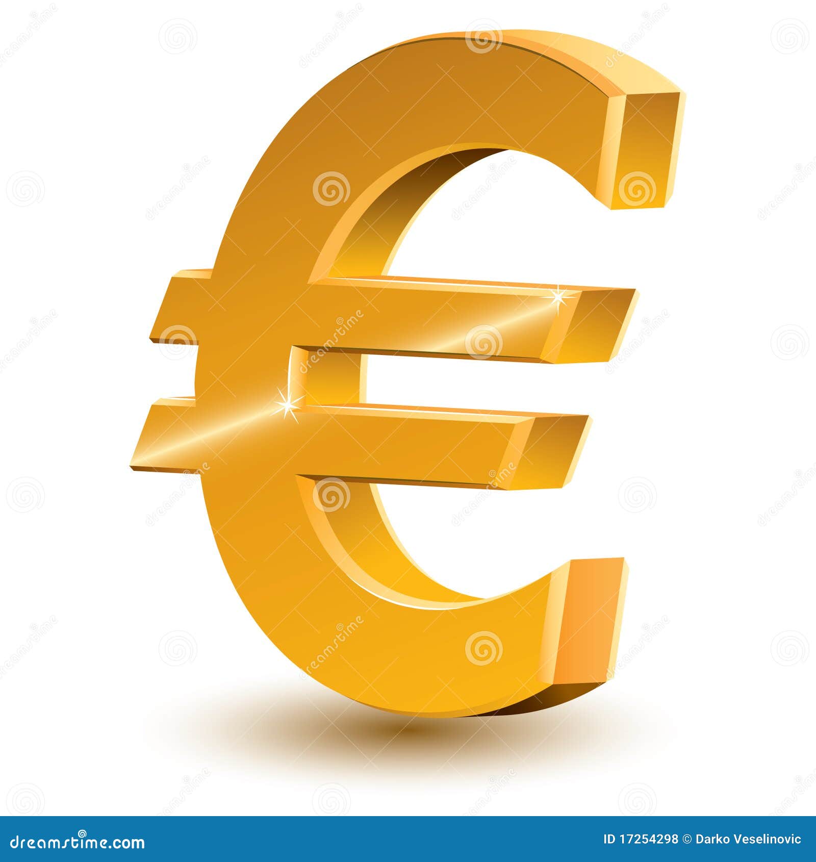 Euro teken vector illustratie. Illustration of zaken - 17254298