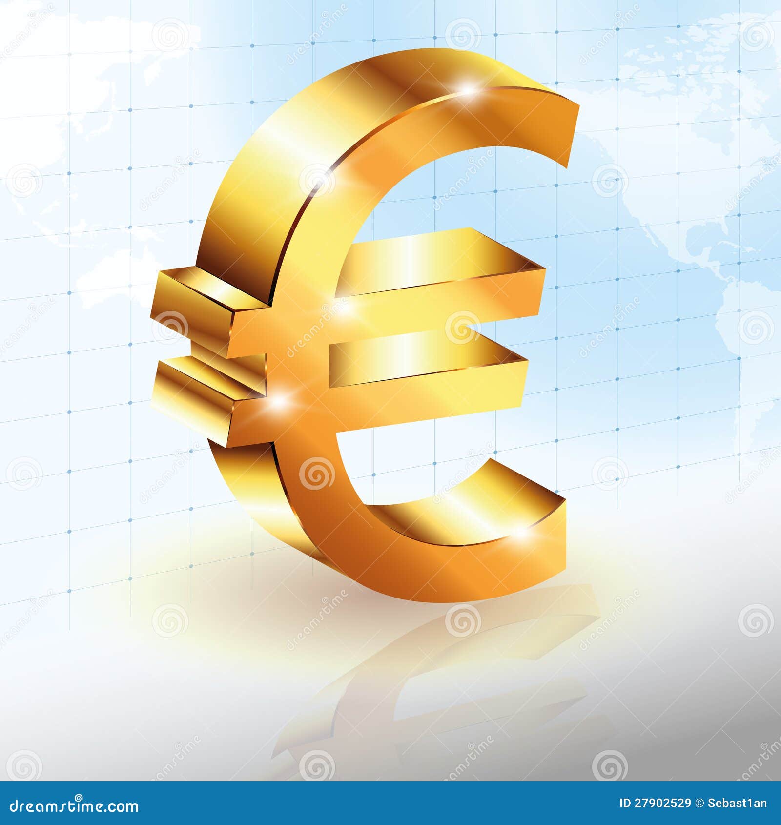 Euro teken vector illustratie. Illustration of begrip - 27902529