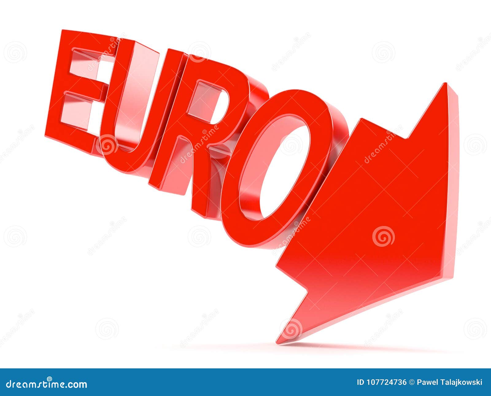 Euro text with red arrow stock illustration. Illustration of financial ...