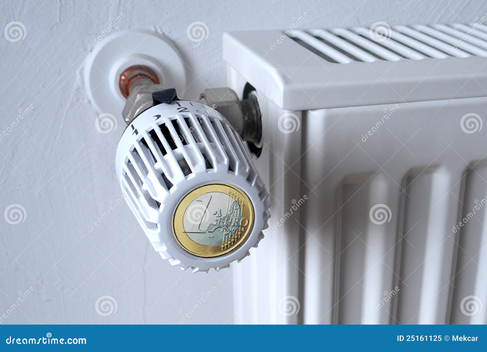 Euro Thermostat on Radiator Stock Image - Image of house, radiator ...