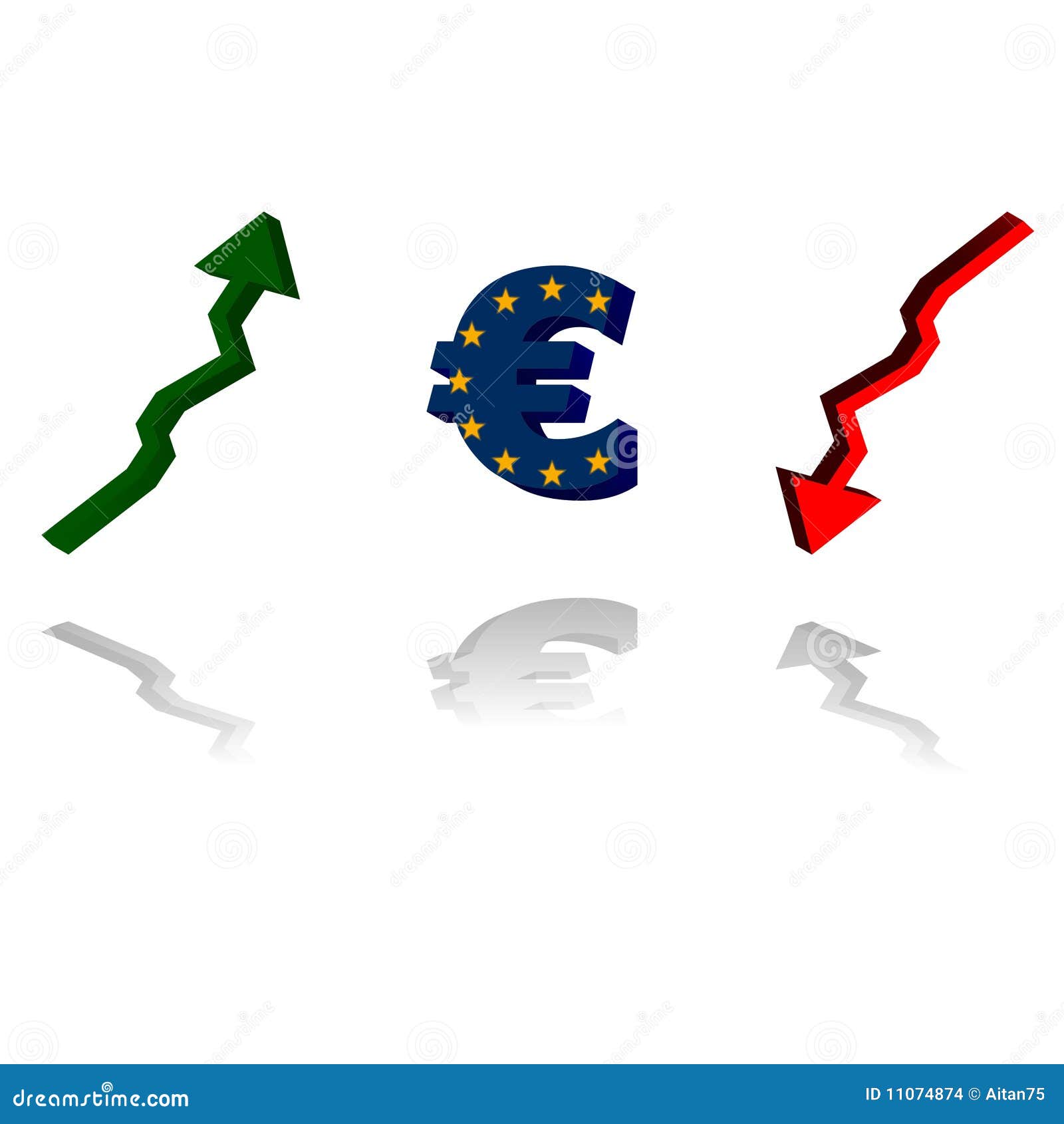 Euro trend stock vector. Illustration of investment, journey - 11074874