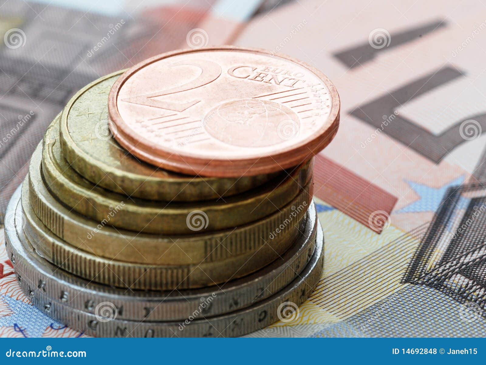 Euro two cent stock photo. Image of euros, coin, economic - 14692848