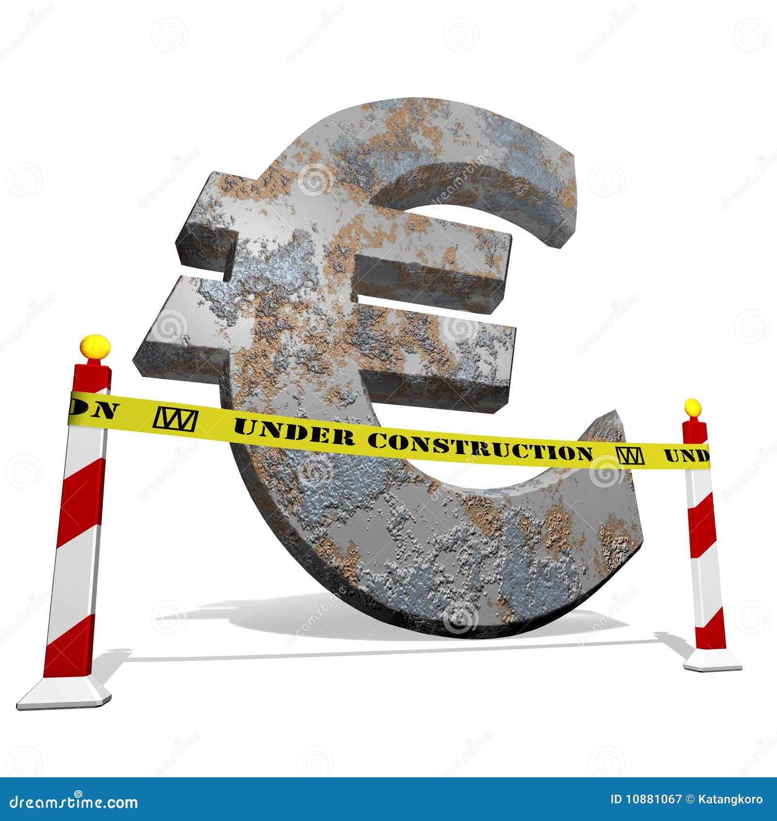 Euro under construction stock illustration. Illustration of finance ...