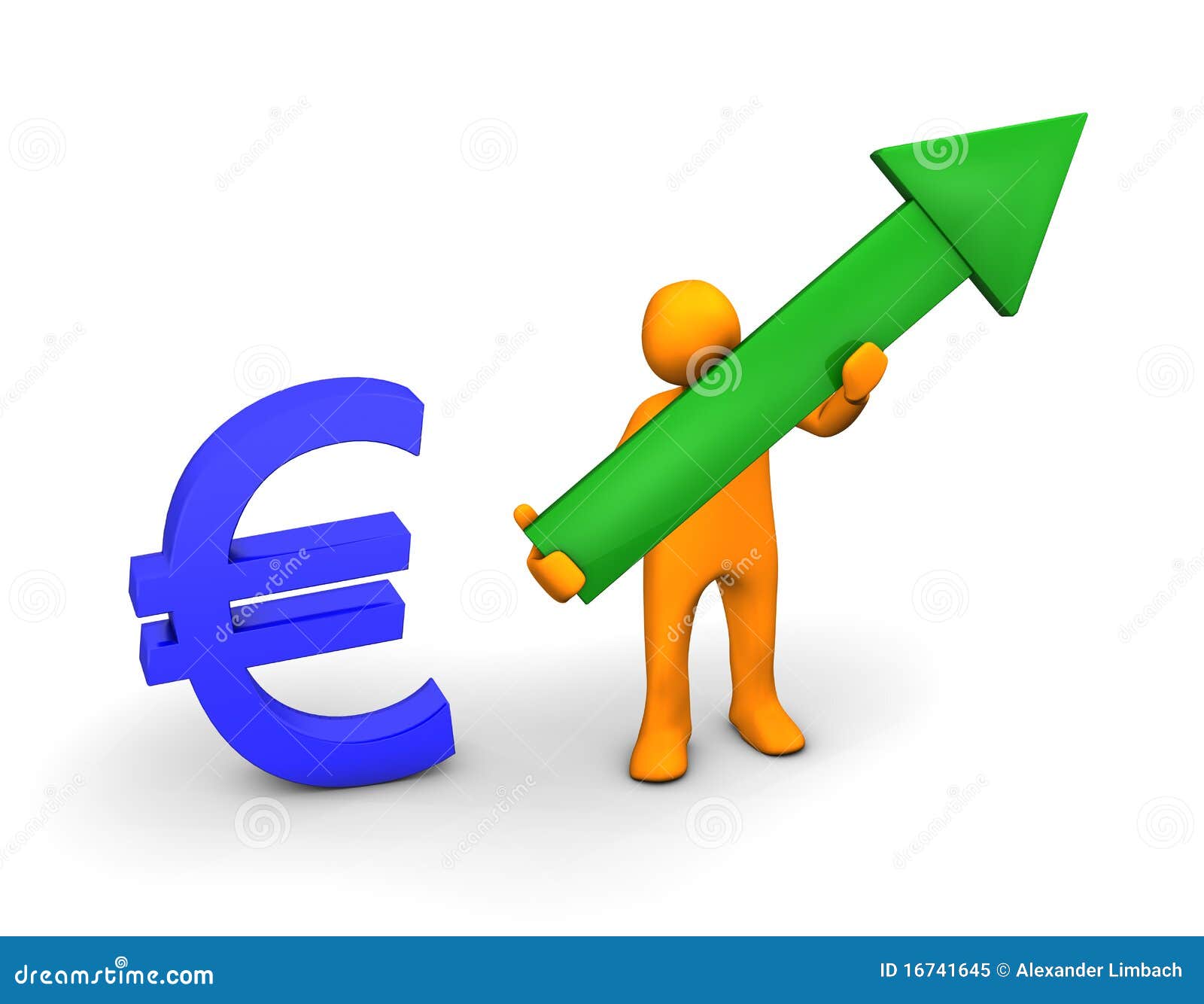 Euro Up stock illustration. Illustration of rate, price - 16741645