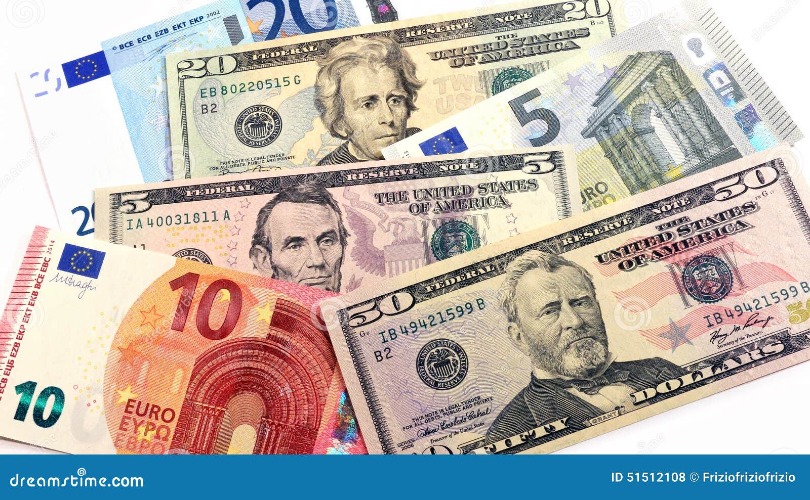 Euro and us banknotes mix stock photo. Image of germany - 51512108
