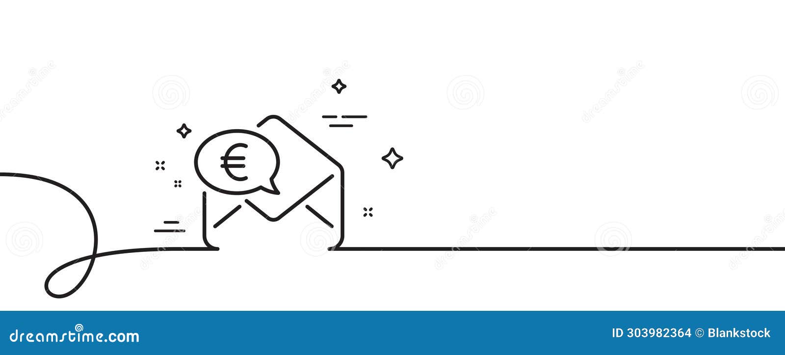 Euro Via Mail Line Icon. Send or Receive Money Sign. Continuous Line ... Euro Via Mail Line Icon. Send or Receive Money Sign. Continuous Line ...