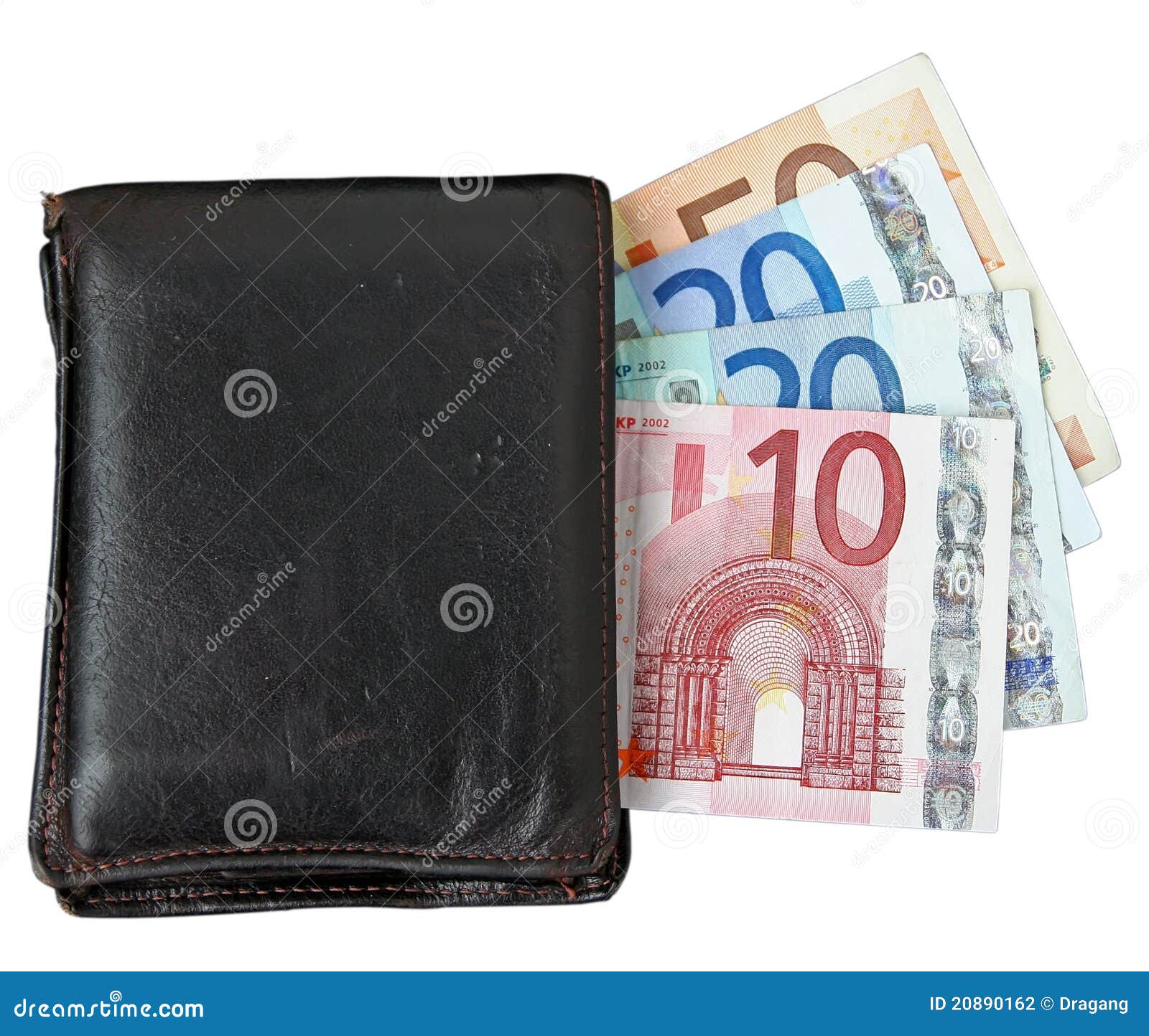 Euro in wallet stock photo. Image of deposit, income - 20890162