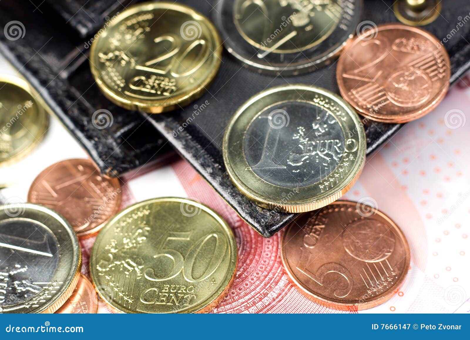 Euro in wallet stock image. Image of change, earnings - 7666147