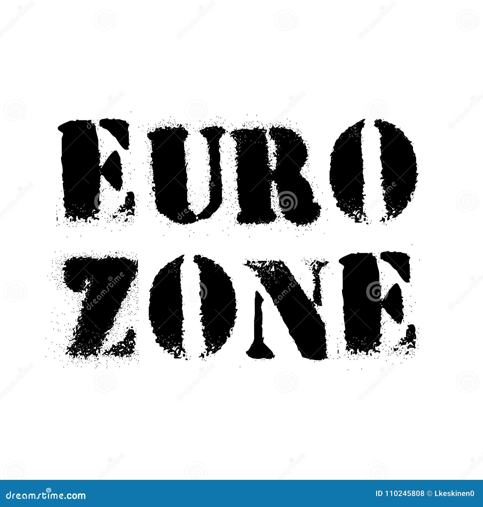 Euro Zone stamp typ stock vector. Illustration of commission - 110245808