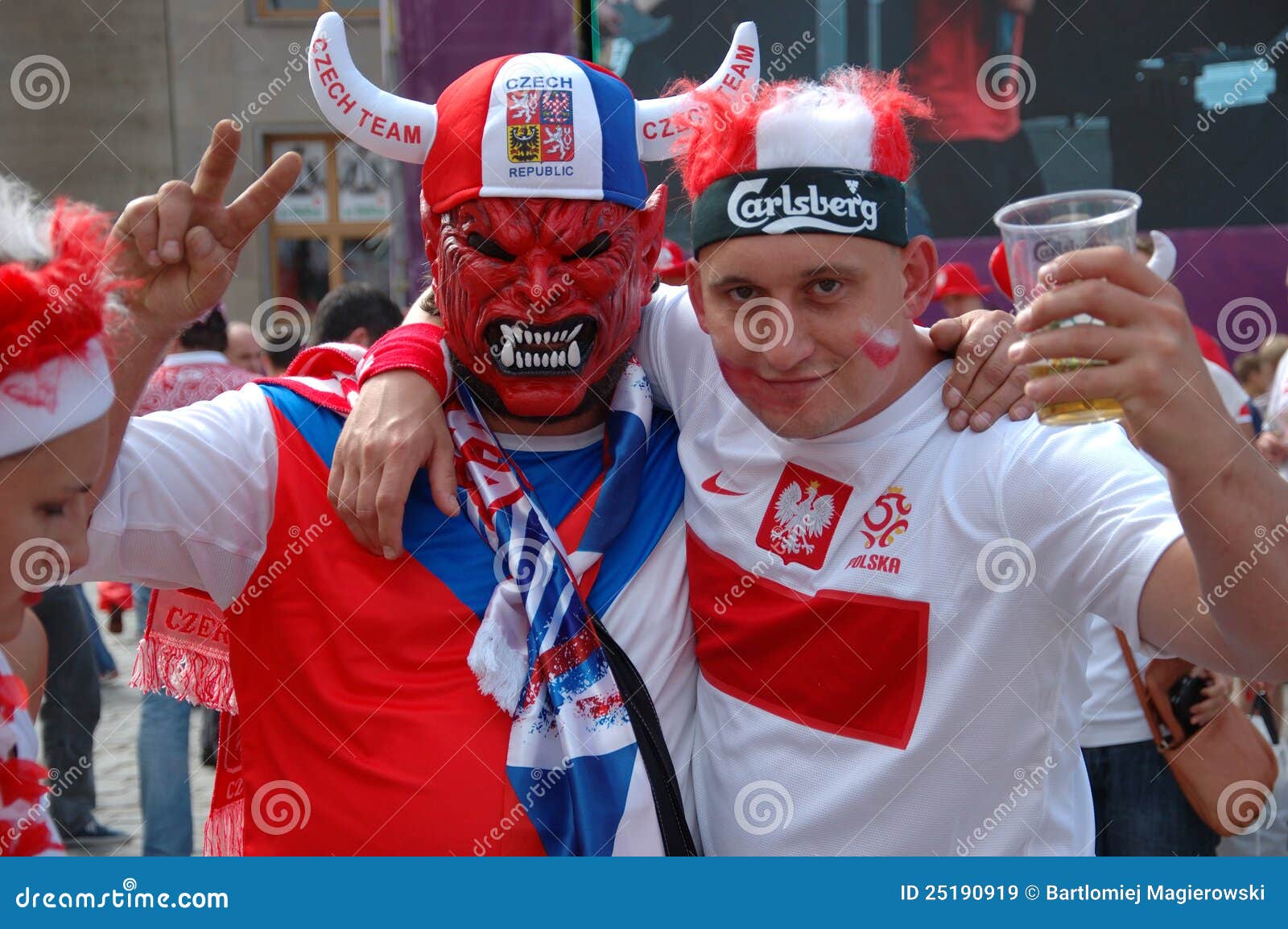 Euro2012 - Czech and Polish Fans Editorial Stock Image - Image of hats ...