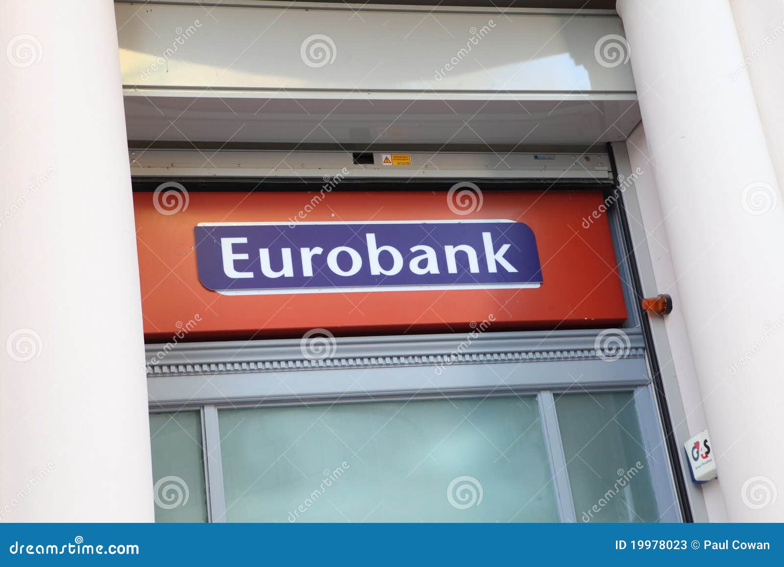 Eurobank sign editorial stock photo. Image of greek, banking - 19978023