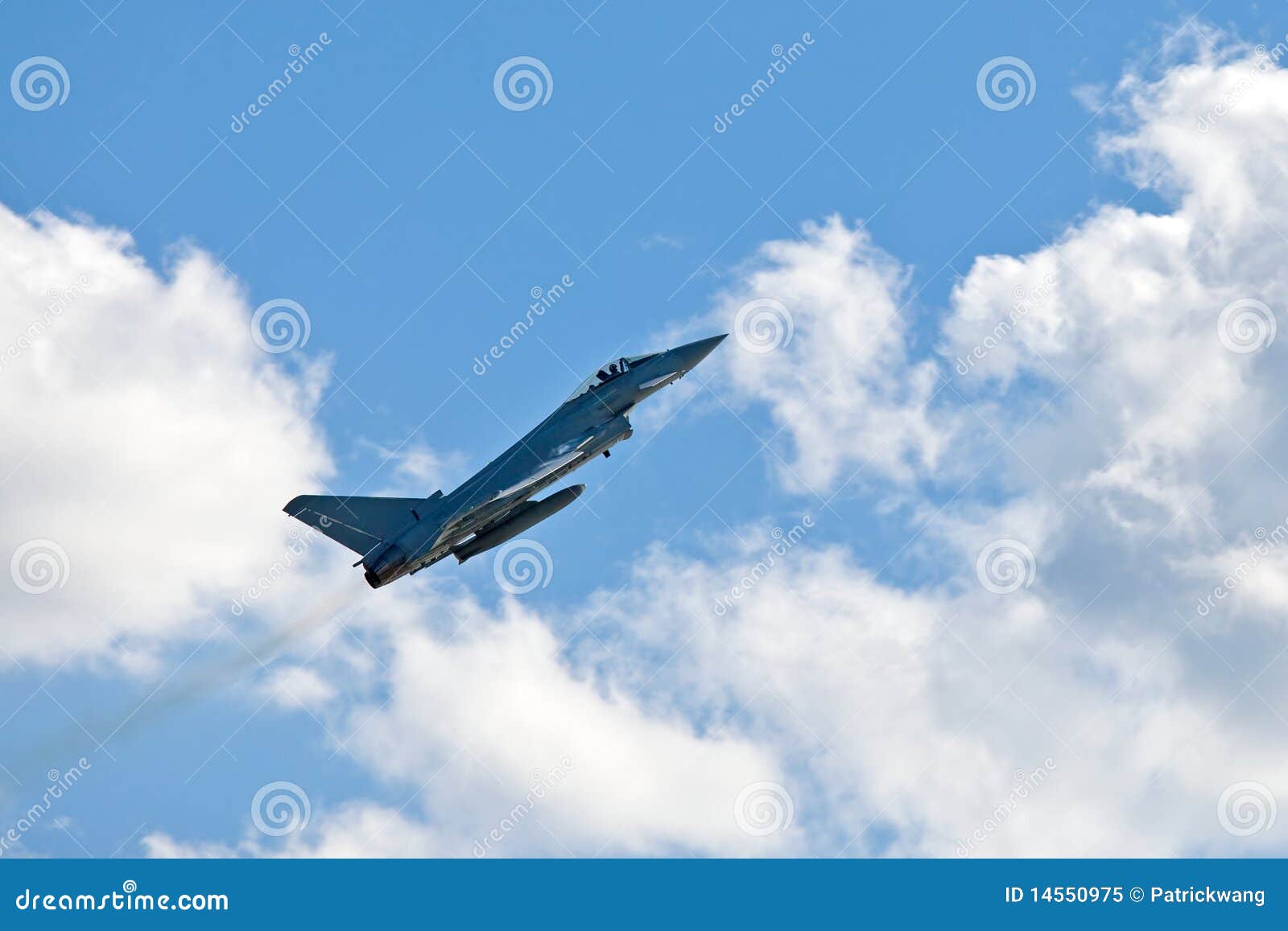 Eurofighter Typhoon Military Airplane Stock Image - Image of clouds ...