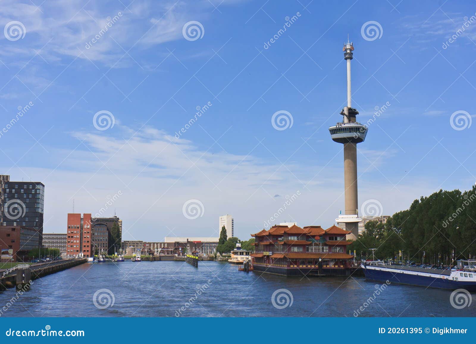 Euromast Tower In Rotterdam, A Big Tourist Attraction Of 185 Metres ...