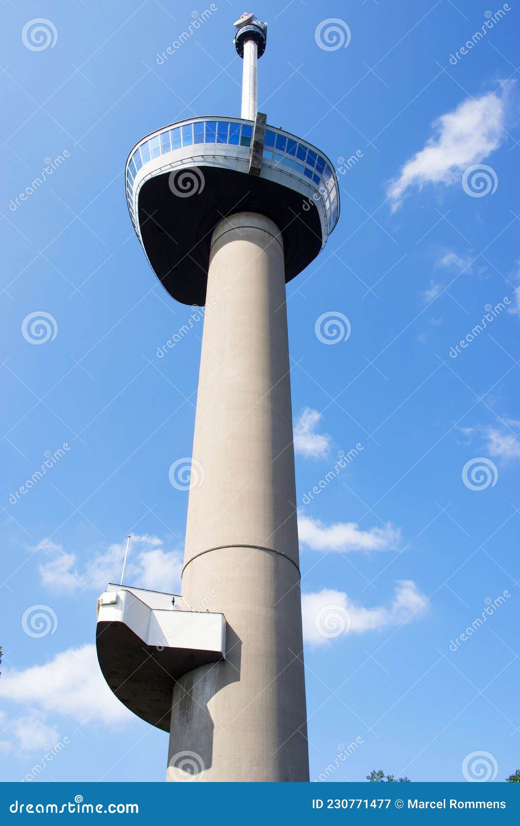 Euromast Tower between Trees in Rotterdam in the Netherlands Editorial ...