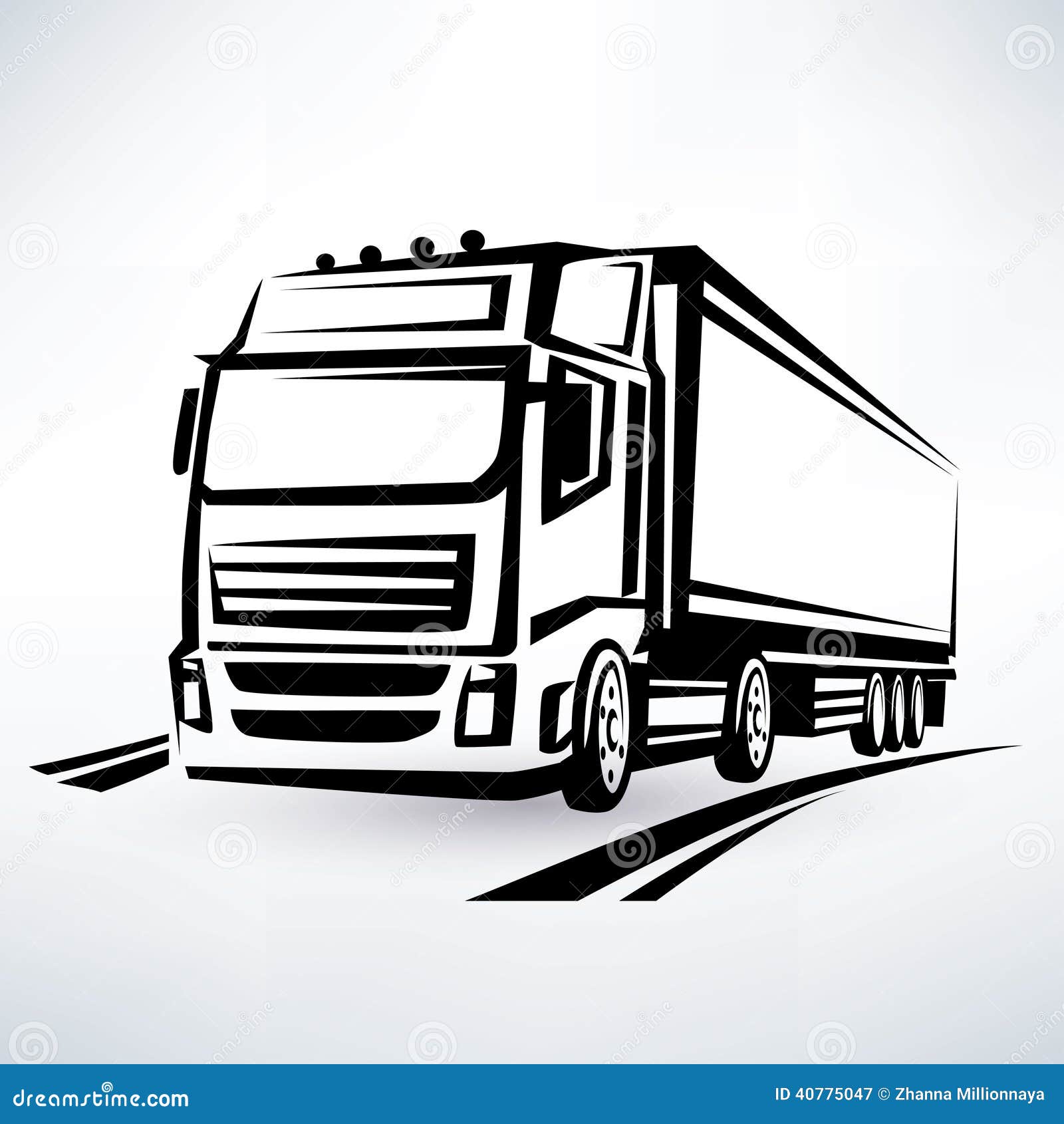 Europäischer LKW vektor abbildung. Illustration von logistik - 40775047
