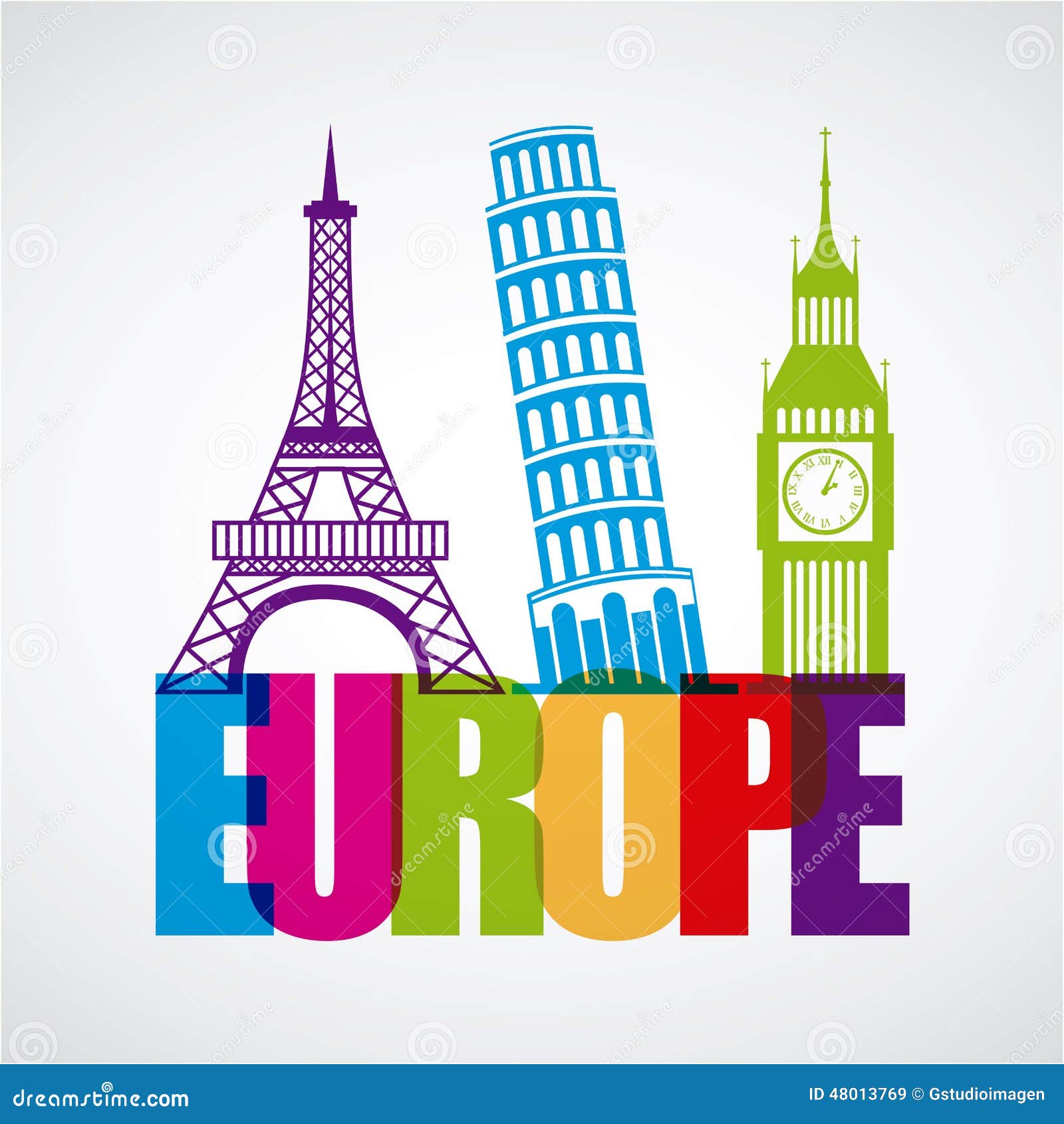 Europa-Design stock abbildung. Illustration von italien - 48013769