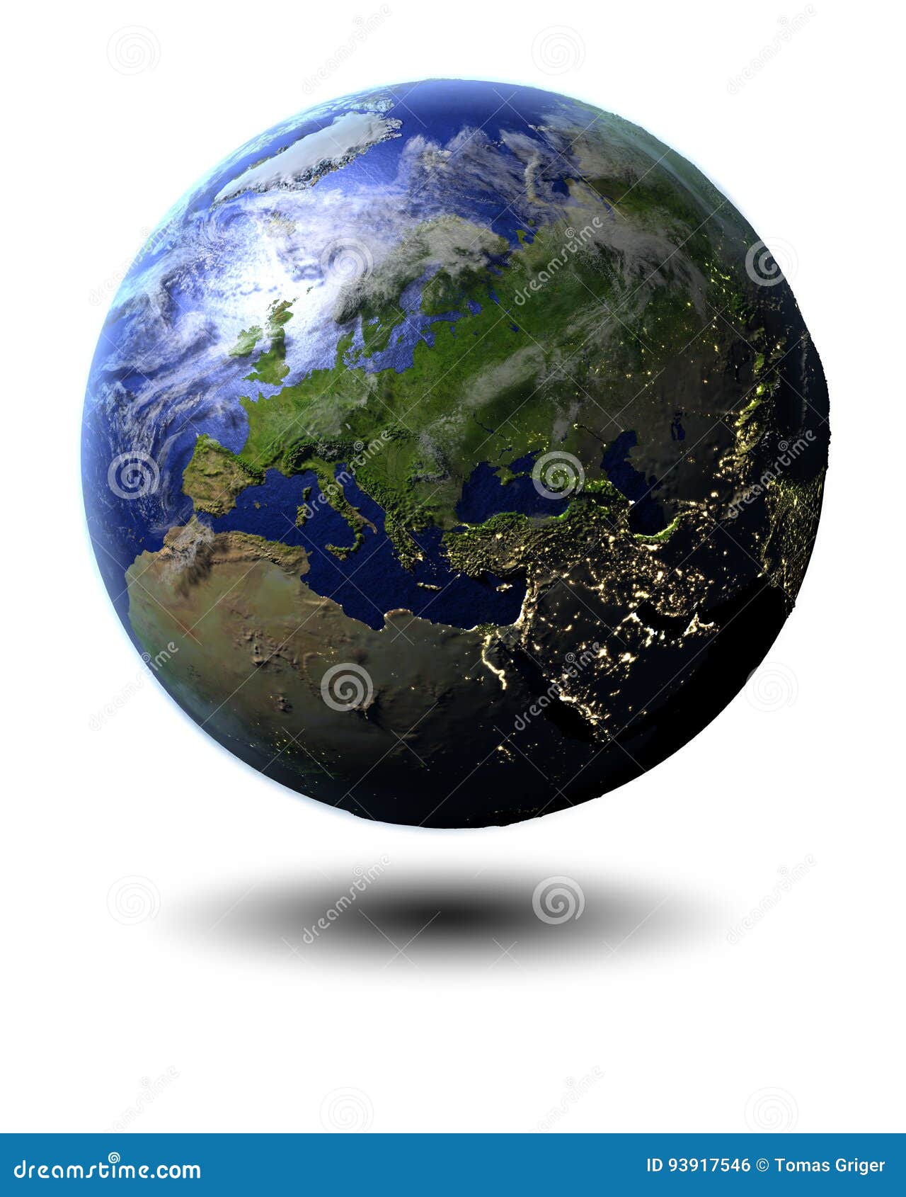 Europa En El Globo De Cernido Stock de ilustración - Ilustración de ...