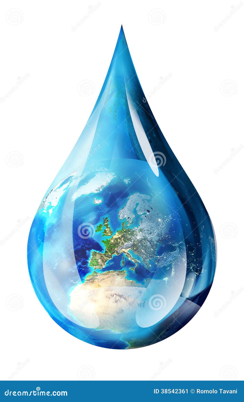 Europa i vattendroppe fotografering för bildbyråer. Bild av affär ...