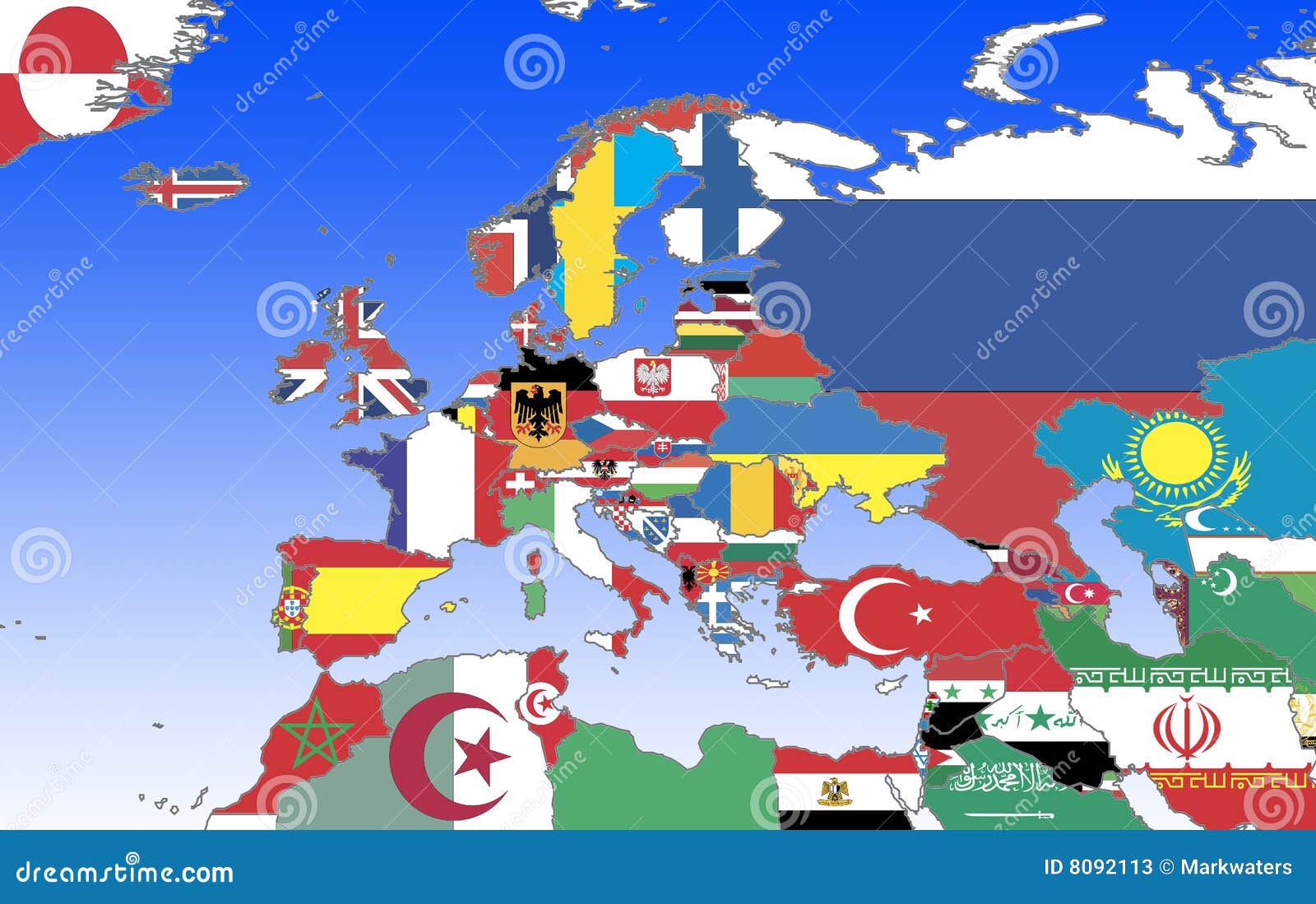Europa - Overzicht En Vlaggen Stock Illustratie - Illustration of vlag ...