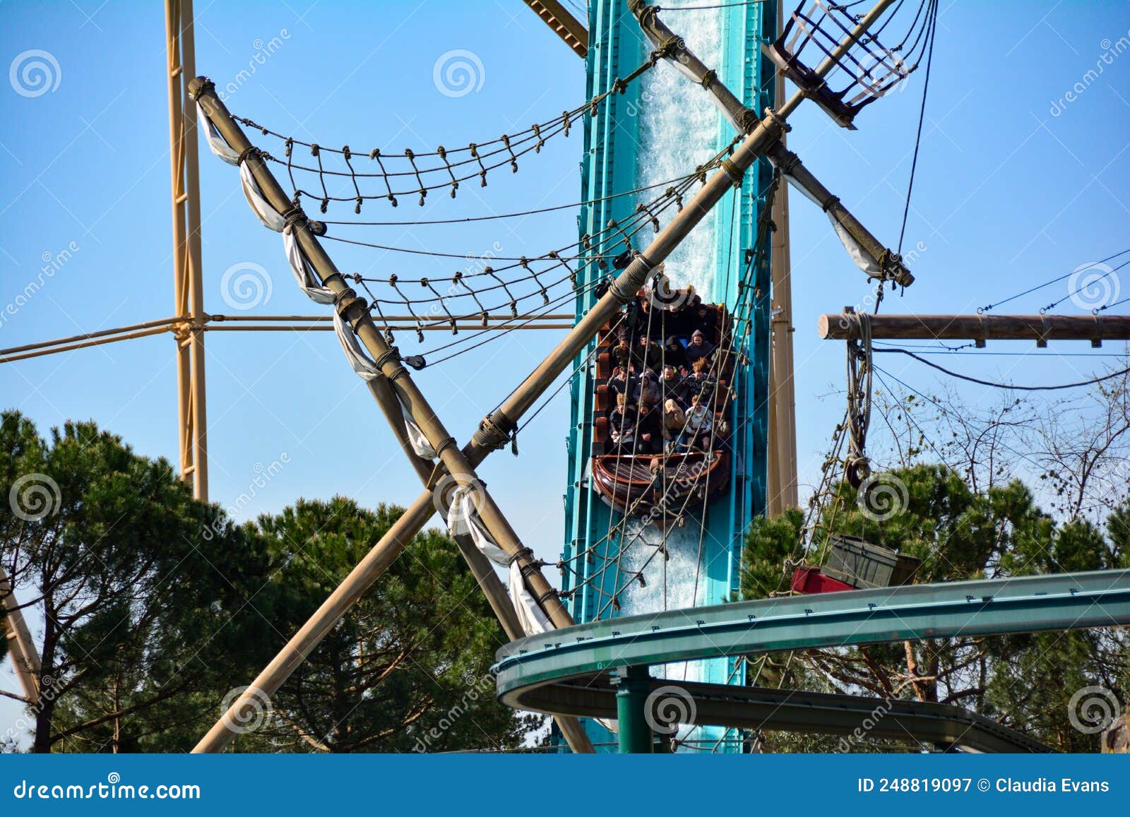 Europa Park, Rust, Germany, April 20th 2022 - Water Roller Coaster in ...