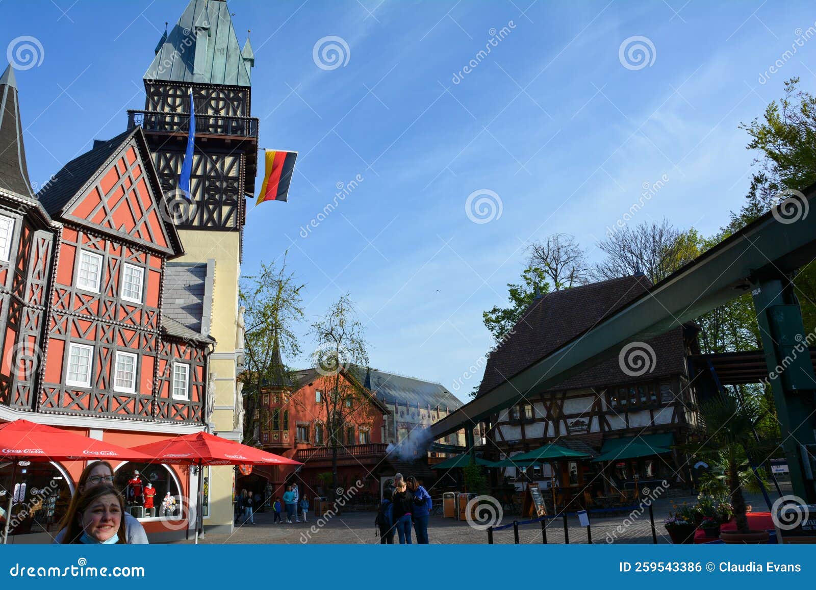 Europa Park, Rust, Germany, April 20th 2022 - on the Way through the ...