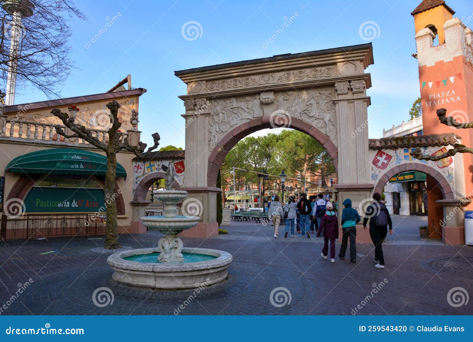 Europa Park, Rust, Germany, April 20th 2022 - on the Way through the ...