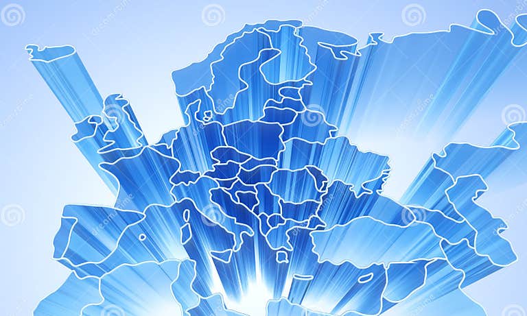 Europe Abstract 3D Background Stock Illustration - Illustration of ...