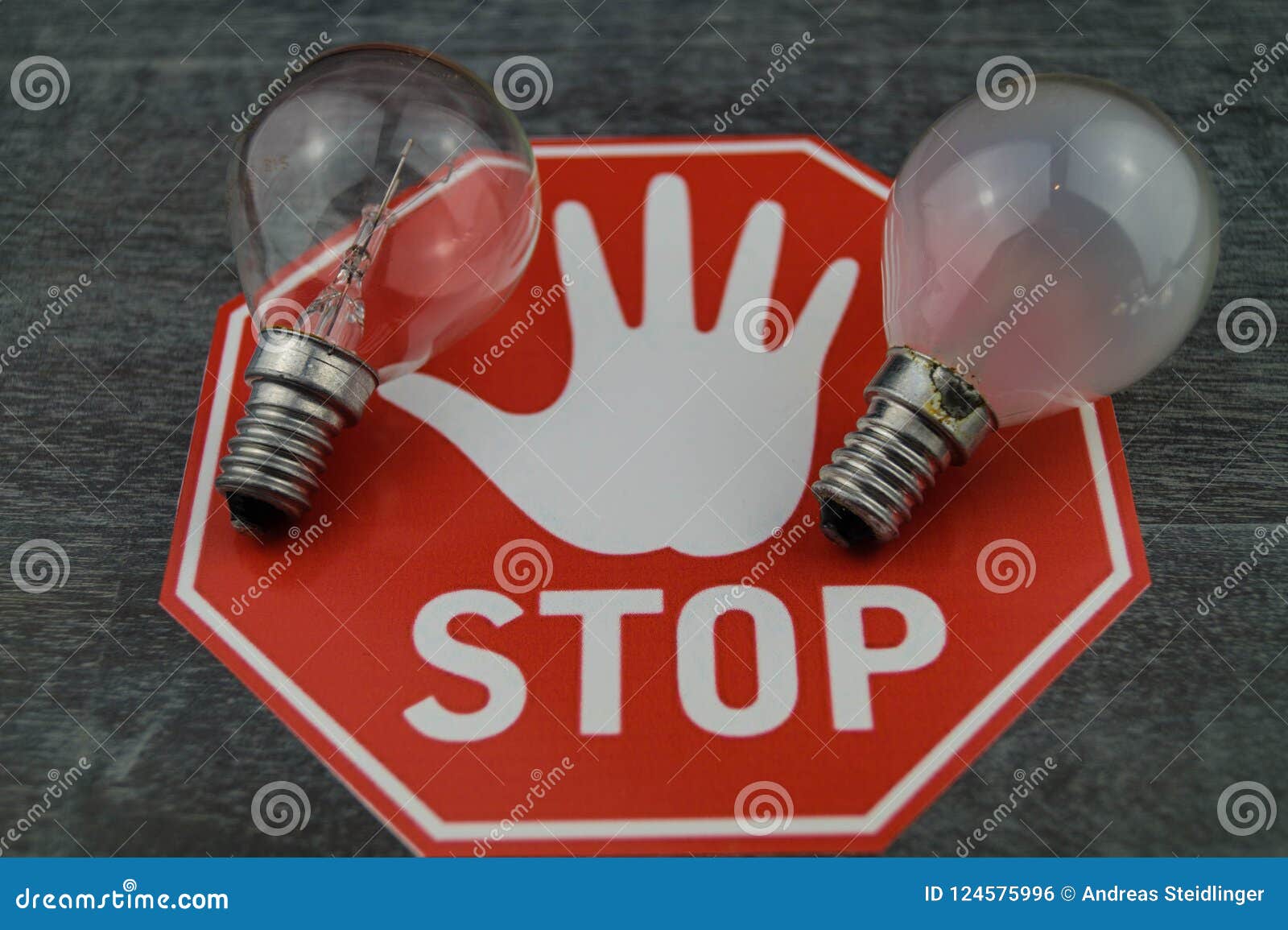 Light bulbs prohibited stock photo. Image of flat, isolated - 124575996