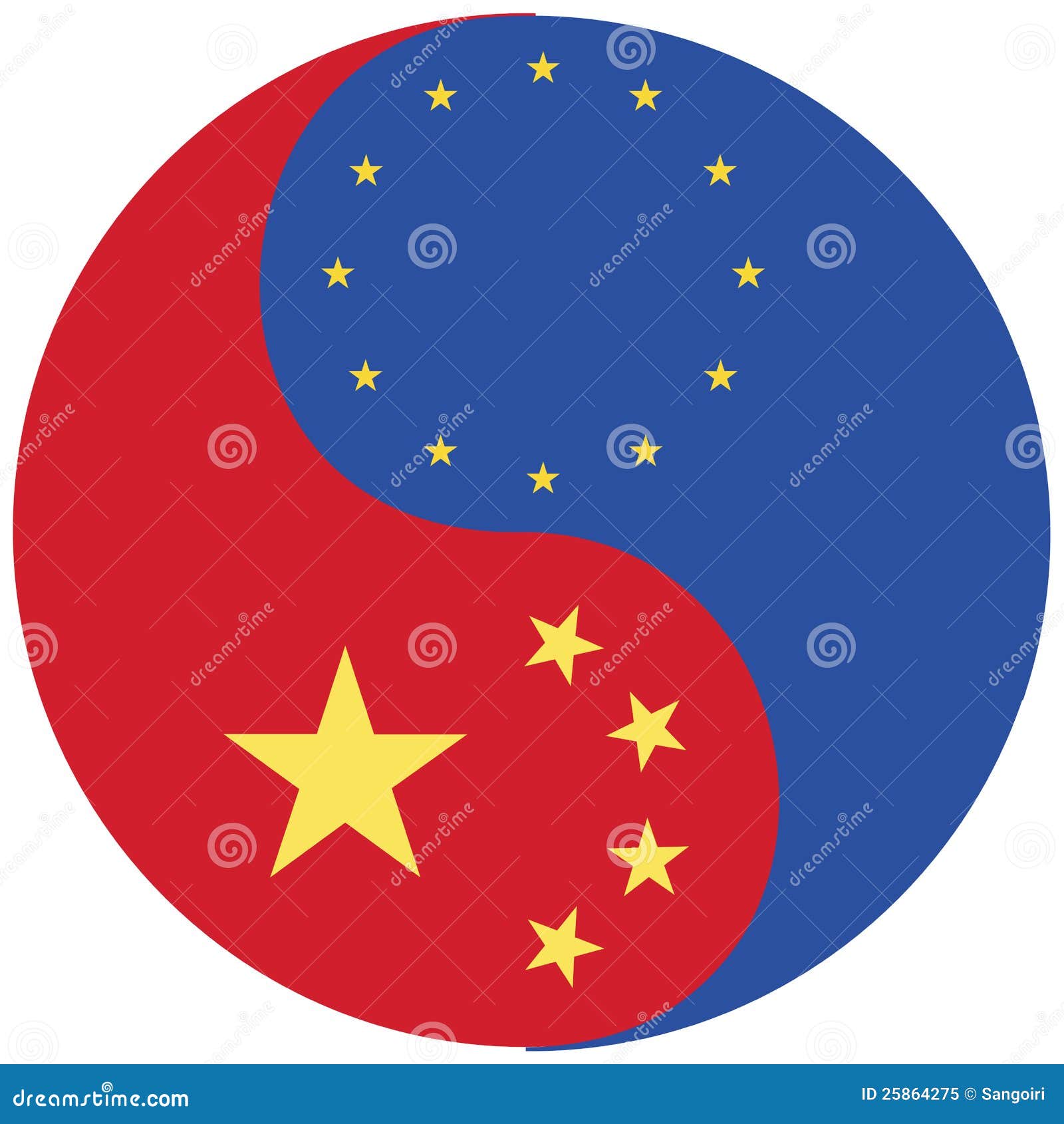 Europe and China stock illustration. Illustration of coherence - 25864275