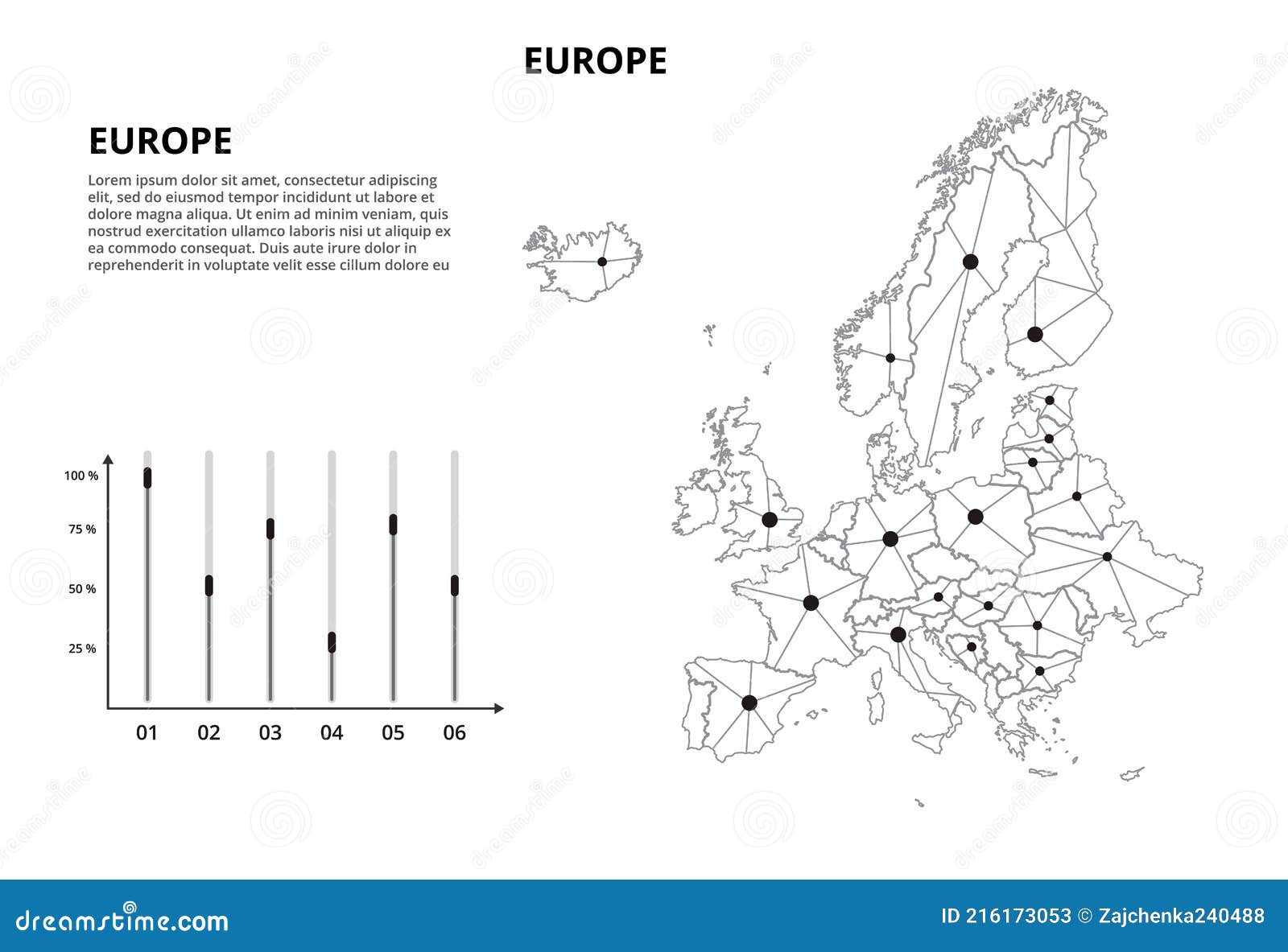 Europe Map Communication Stock Photography | CartoonDealer.com #12255818
