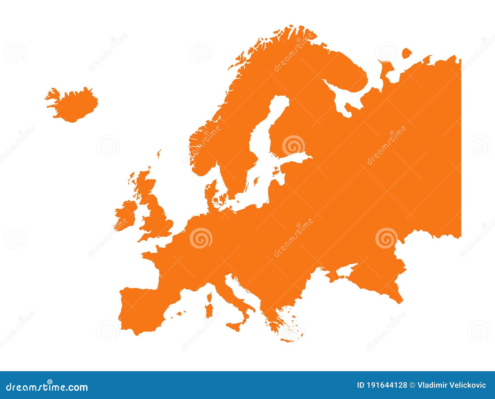 Europe Continent Map - World Map Stock Vector - Illustration of ...