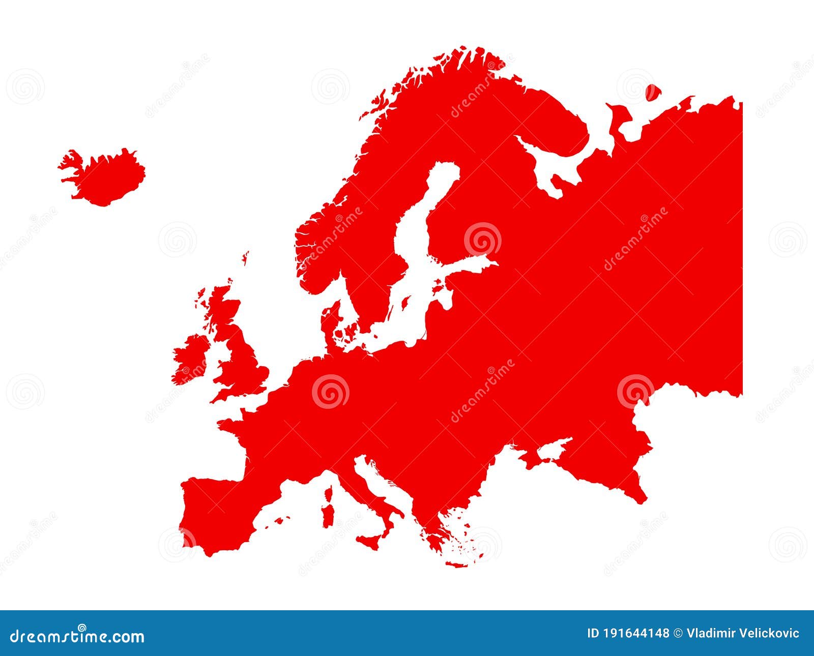 Europe Continent Map - World Map Stock Vector - Illustration of world ...