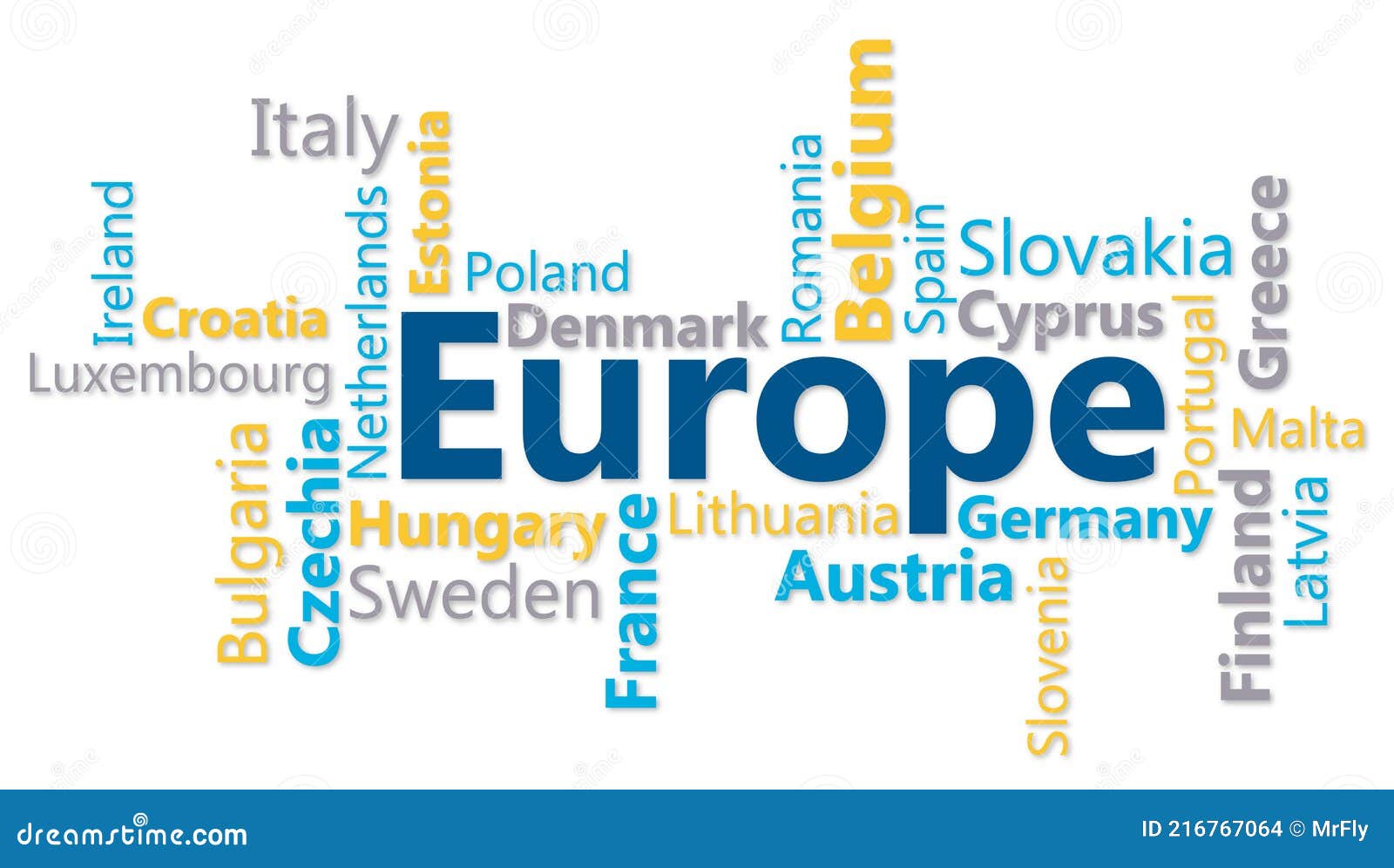 Europe, Countries List, Word Cloud, Vector Illustration Stock Vector ...
