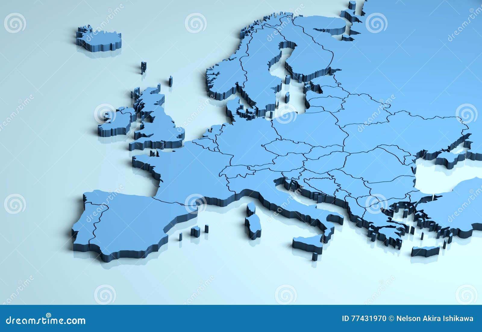 Europe 3D stock illustration. Illustration of digital - 77431970