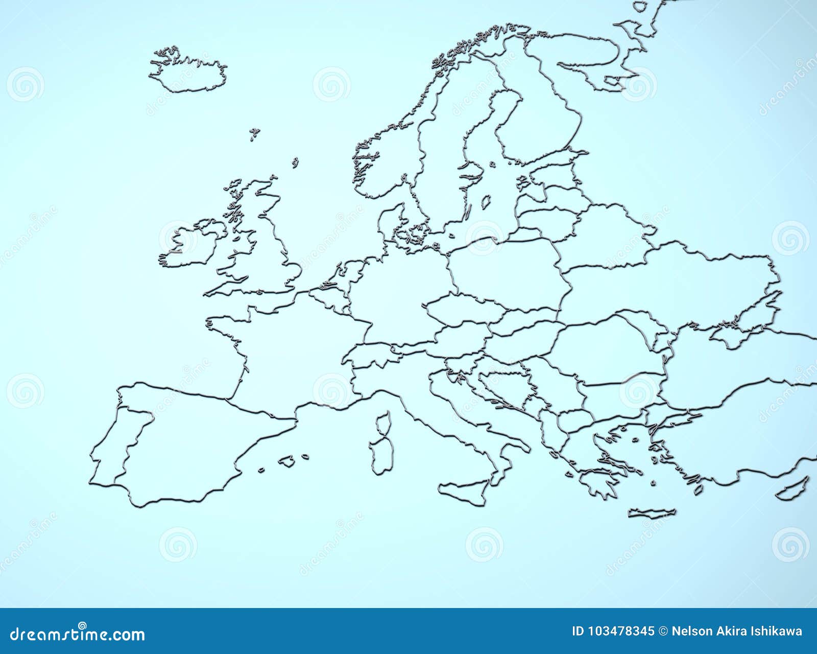 Europe 3D stock illustration. Illustration of europe - 103478345