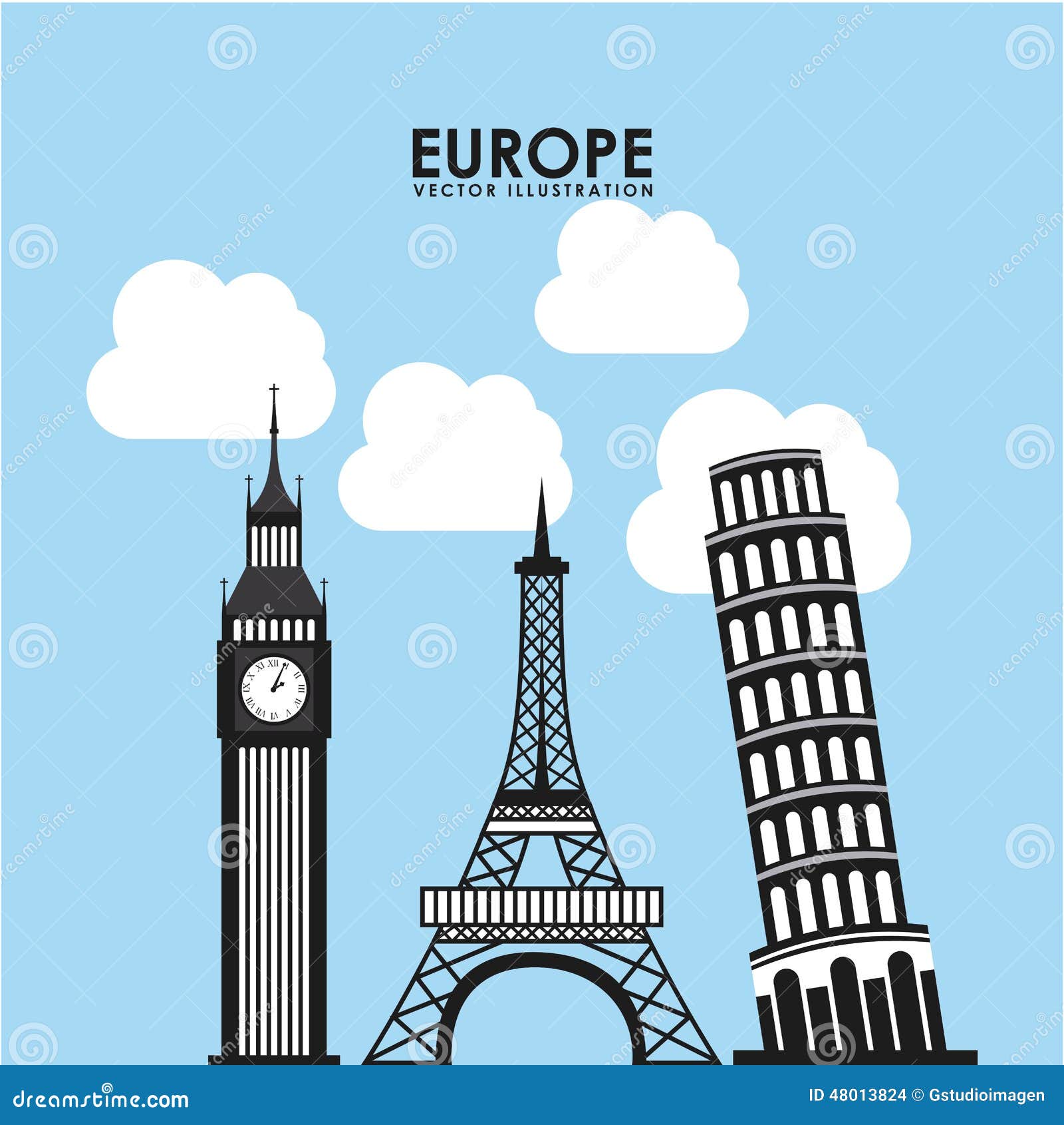 Europe design stock illustration. Illustration of icons - 48013824