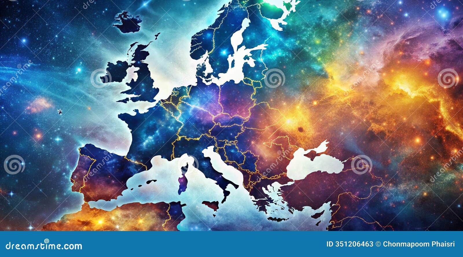 Europe Double Exposure Map a Stunning AIGenerated Visual Exploration of ...