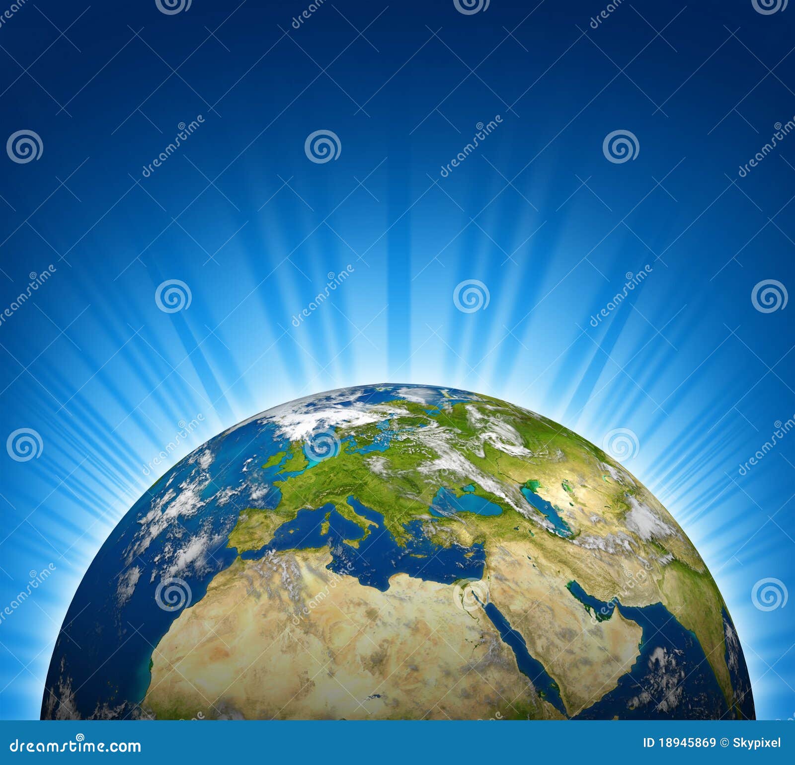 Europe earth planet stock illustration. Illustration of england - 18945869