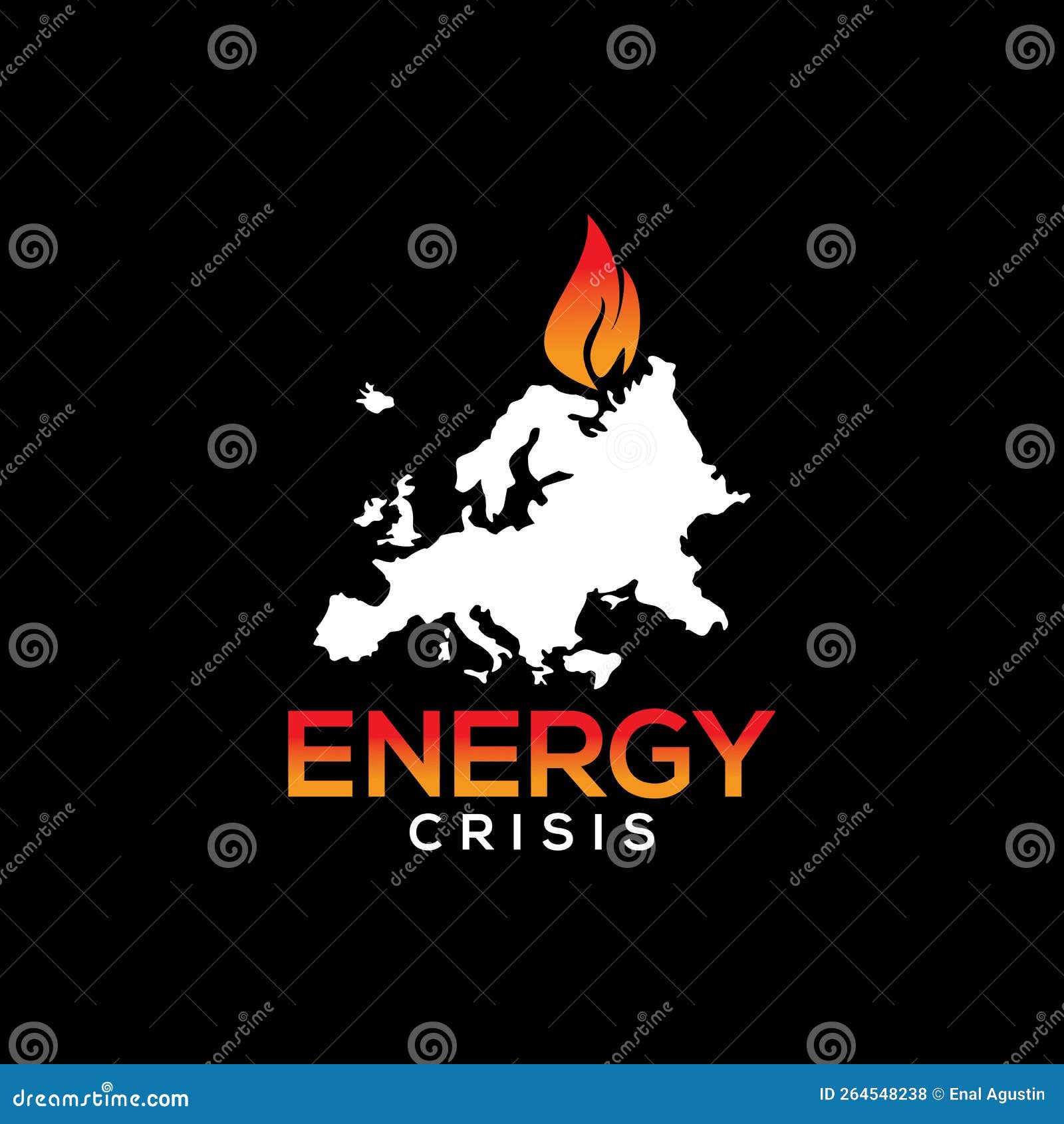 Europe Energy Crisis Symbol Map Logo Design Stock Vector - Illustration ...