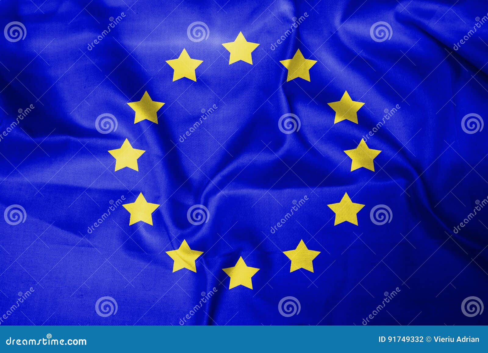 Europe Flag Background Blue Yellow Stock Photo - Image of germany ...