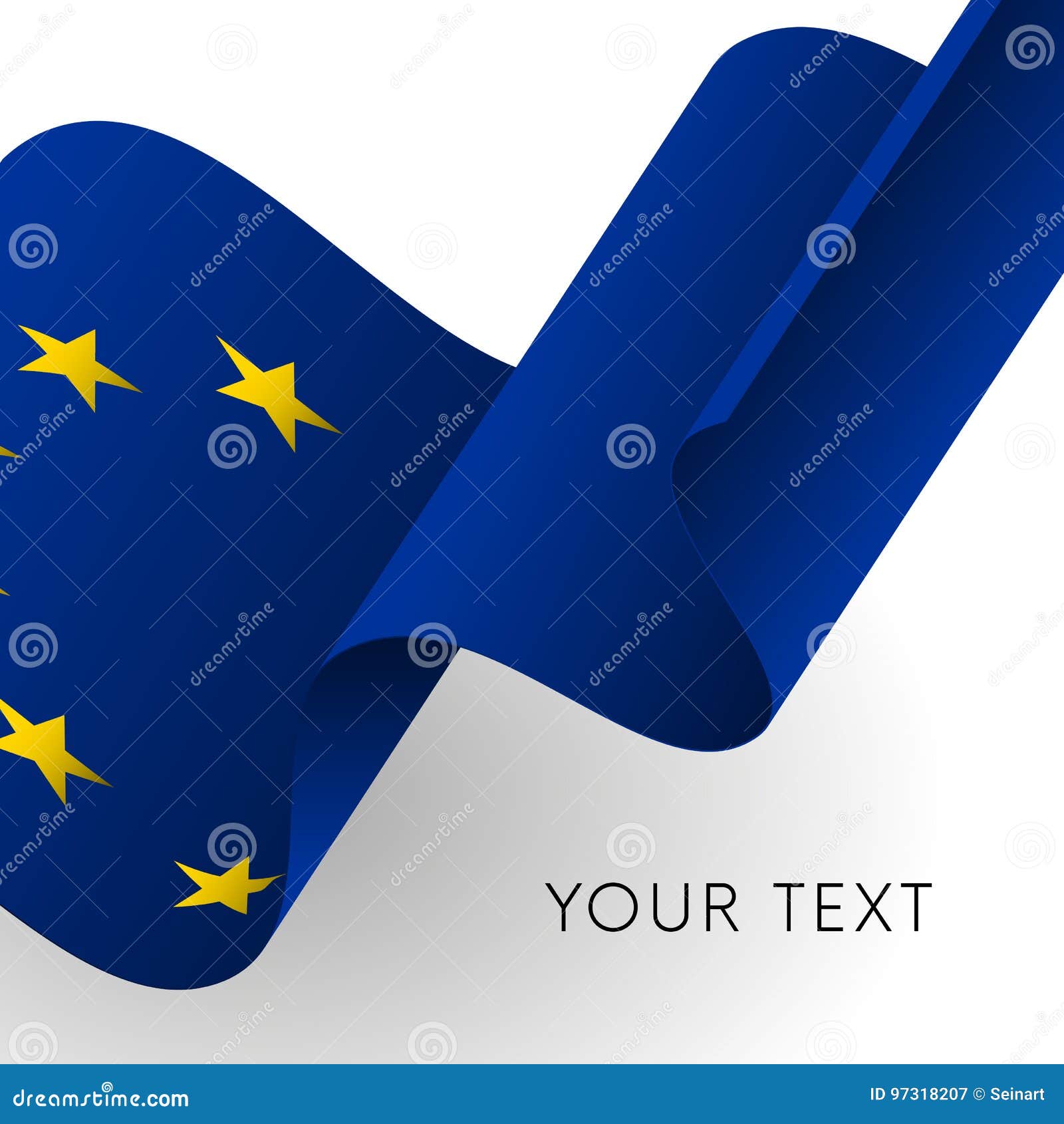 Europe Flag. Patriotic Design. Text Template. Vector. Stock ...