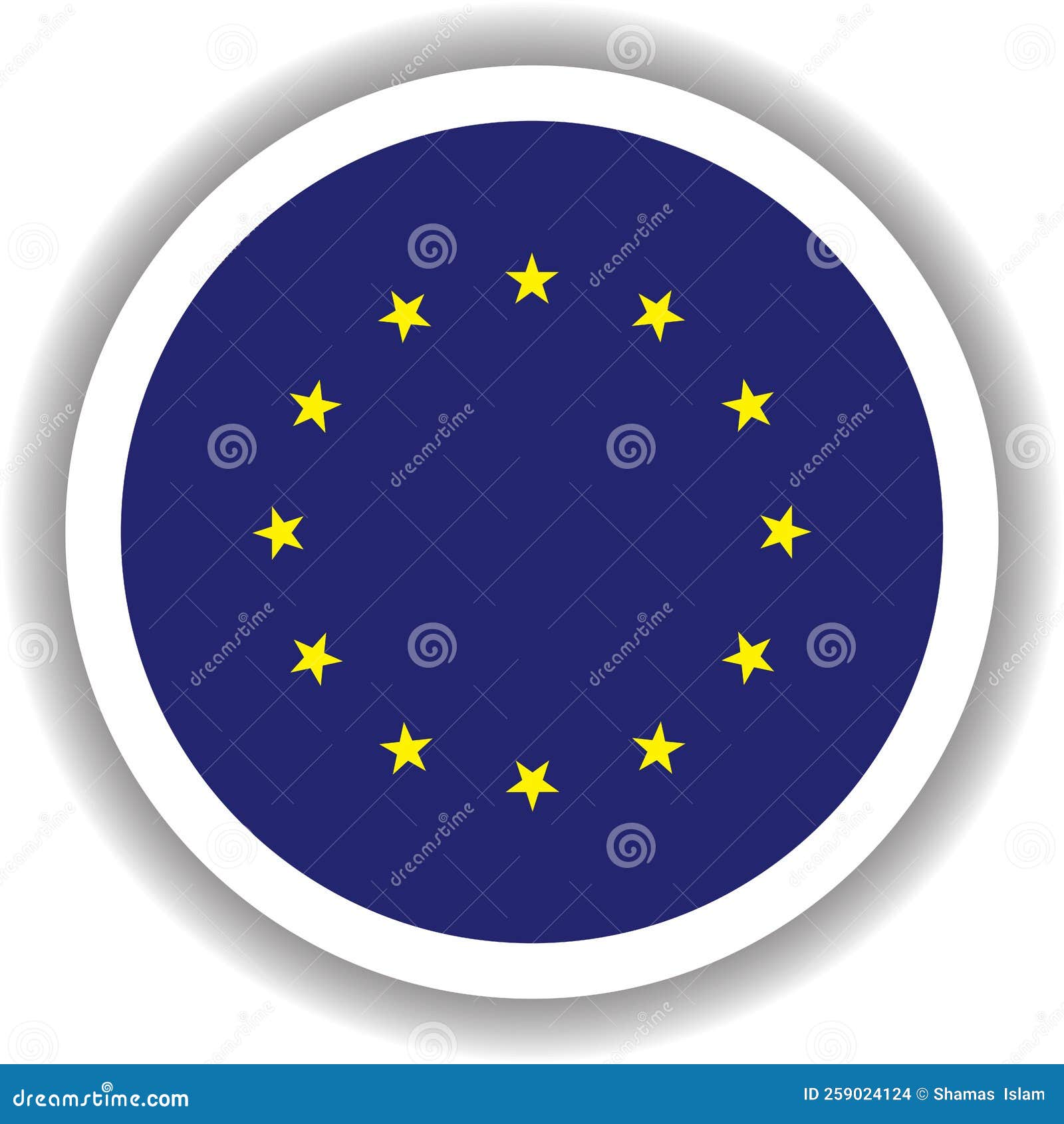 Europe Flag Round Shape Vectors Stock Vector - Illustration of state ...