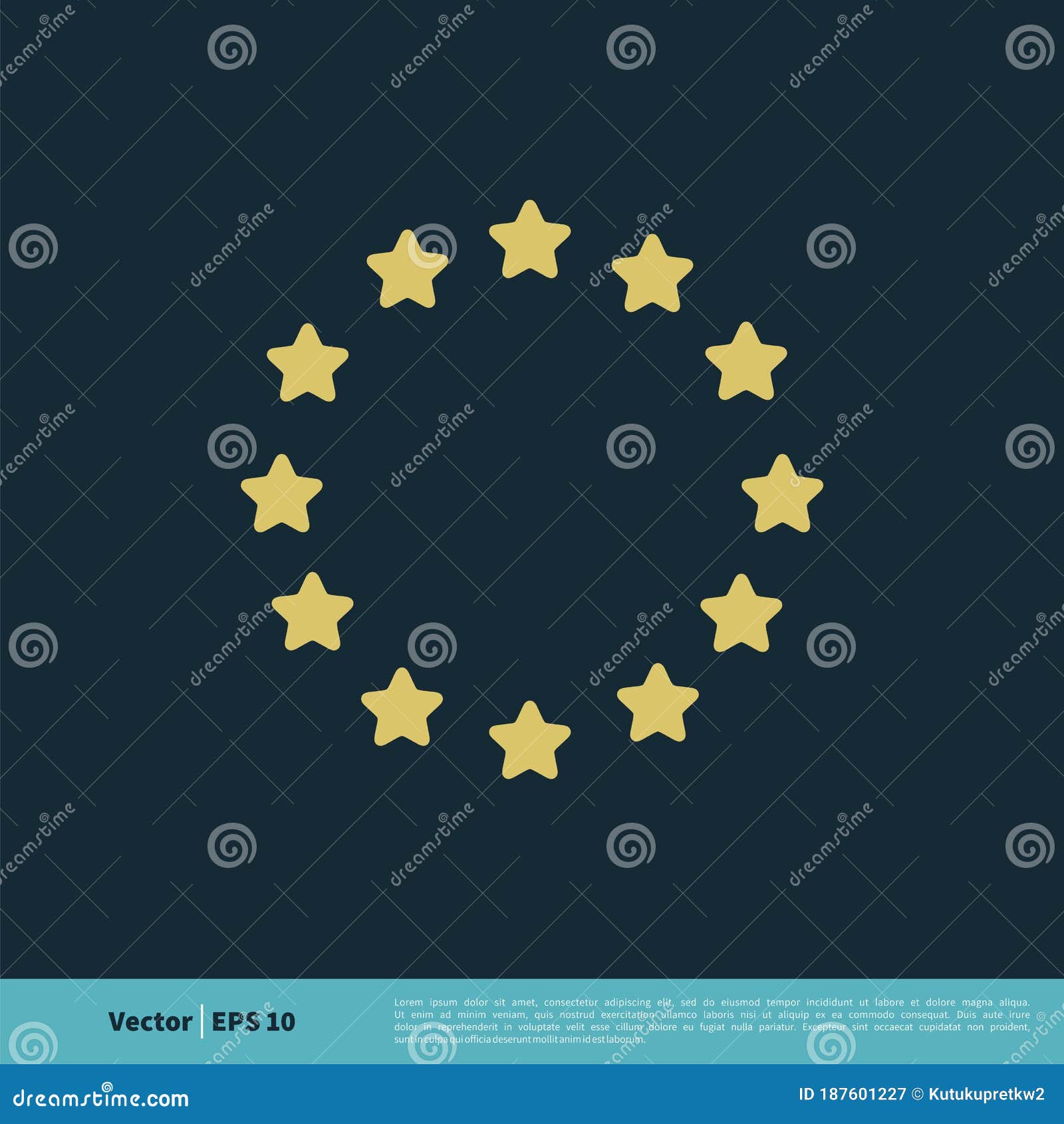Europe Flag Star Icon Vector Template Illustration Design. Vector EPS ...