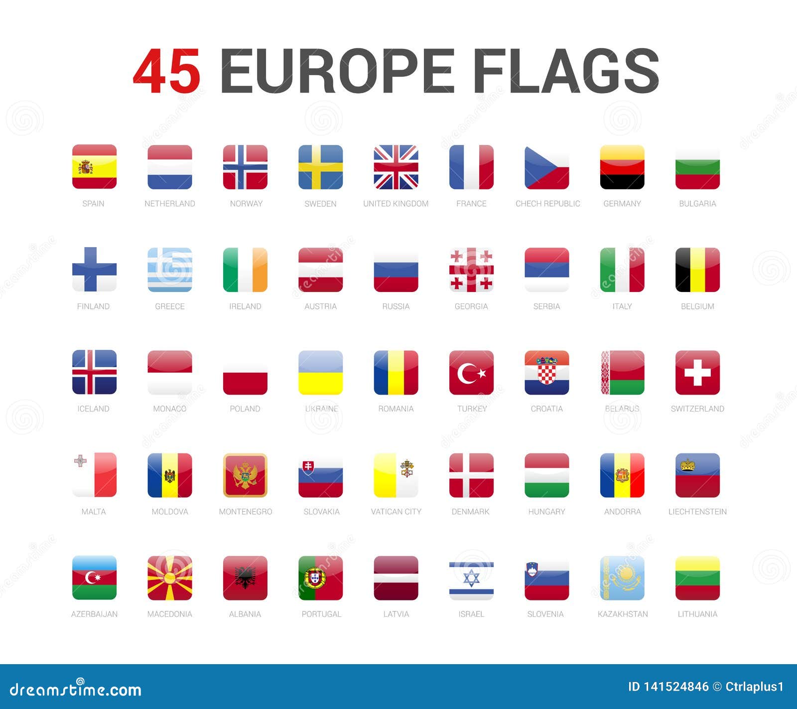 Europe Flags of Country. 45 Flag Rounded Square Icons Stock Vector ... Europe Flags of Country. 45 Flag Rounded Square Icons Stock Vector ...