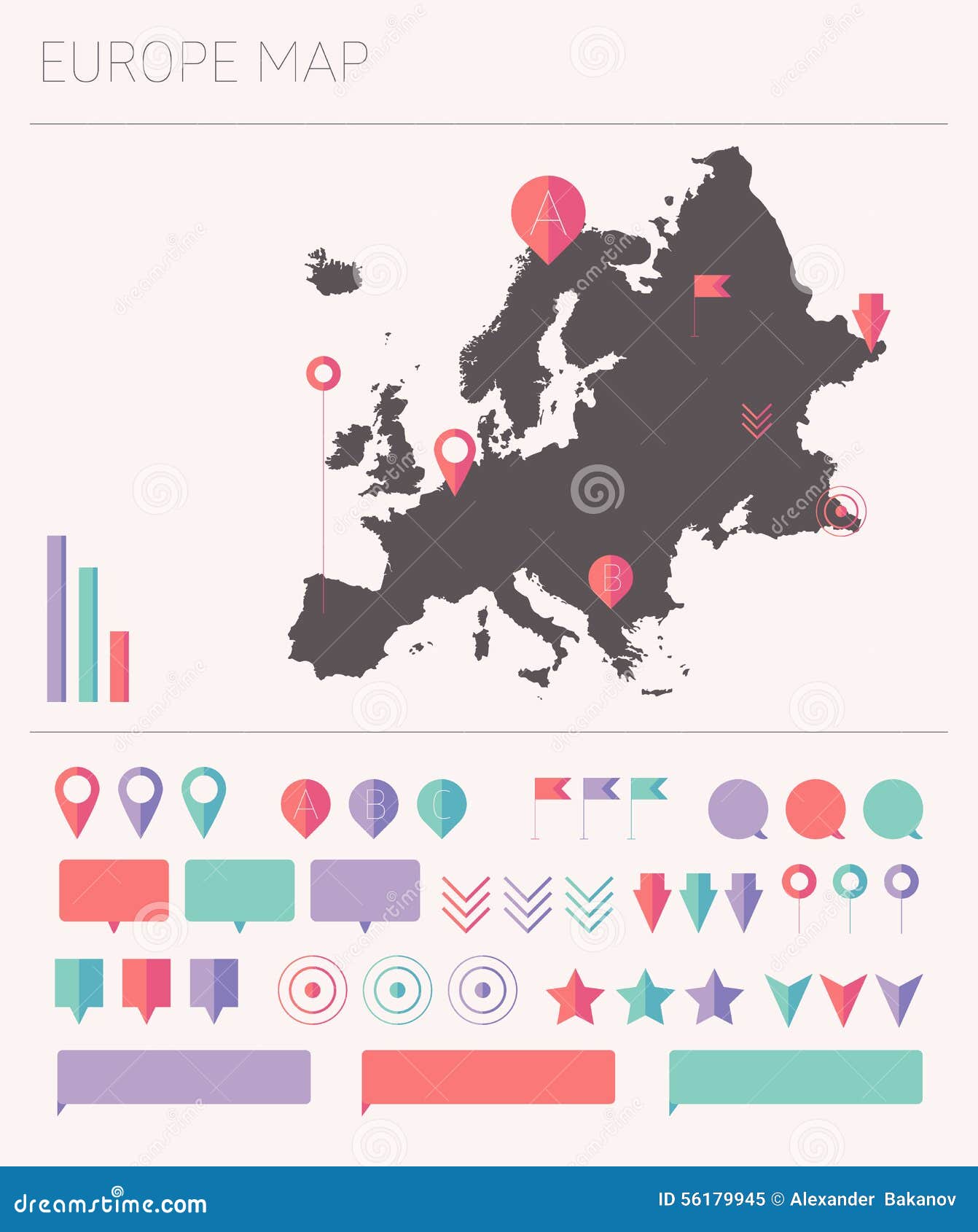 Europe High Detailed Vector Political Map. All Elements Separated In ...