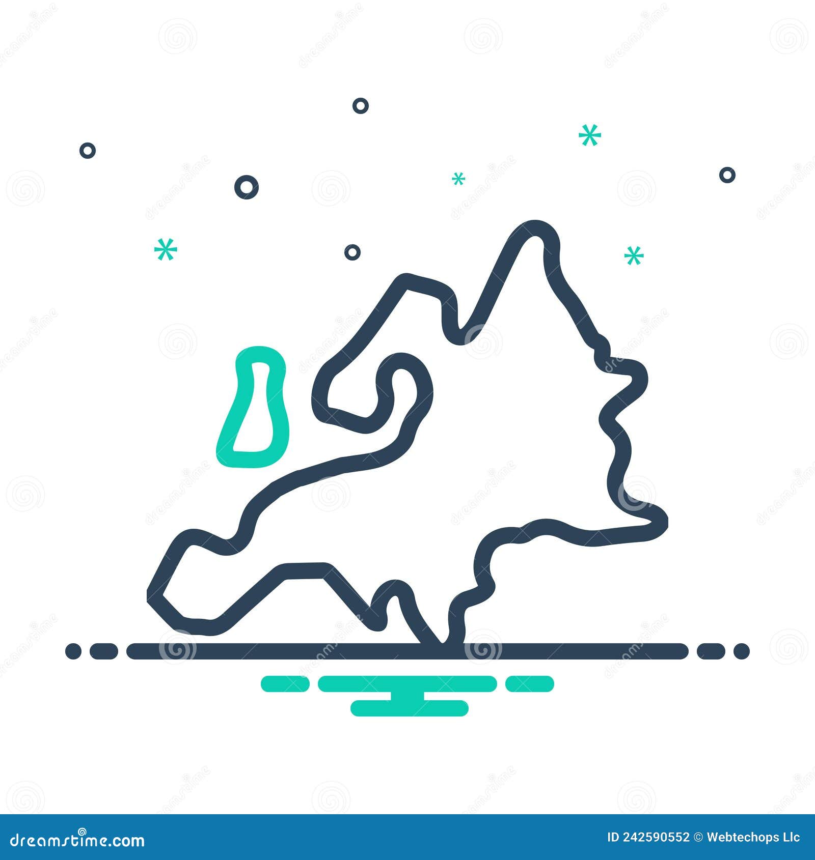 Mix Icon for Europe, Map and Region Stock Vector - Illustration of sign ...