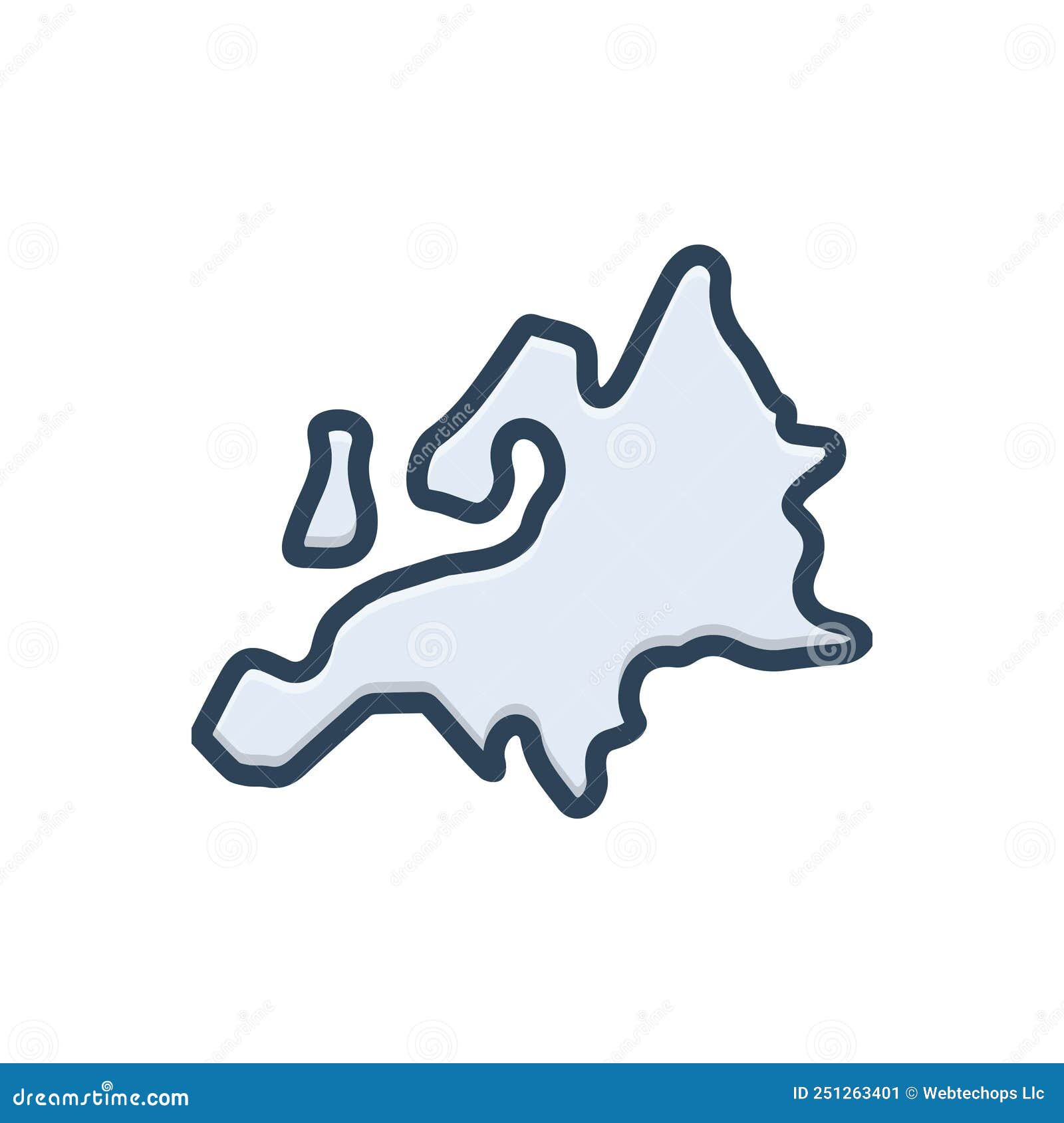 Color Illustration Icon for Europe, Map and Region Stock Illustration ...