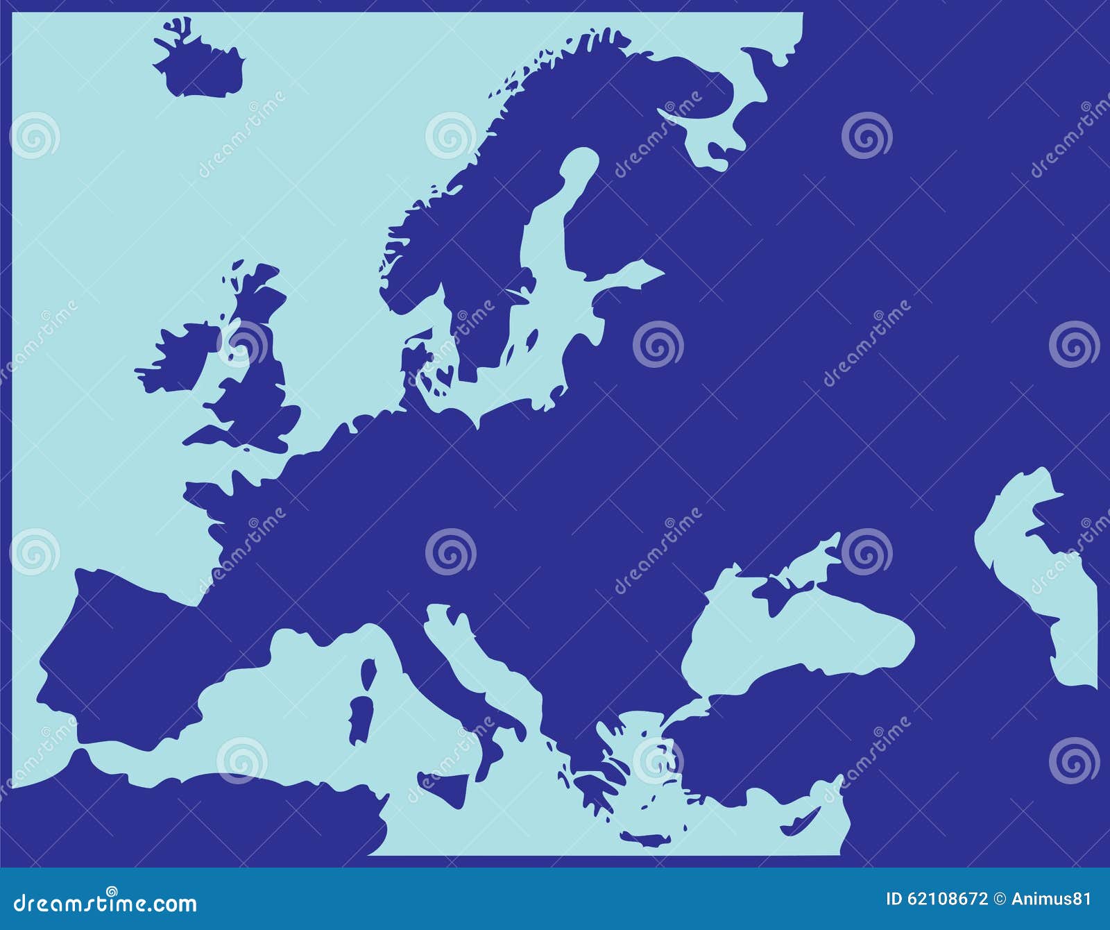 Europe stock vector. Illustration of areas, denmark, atlas - 62108672